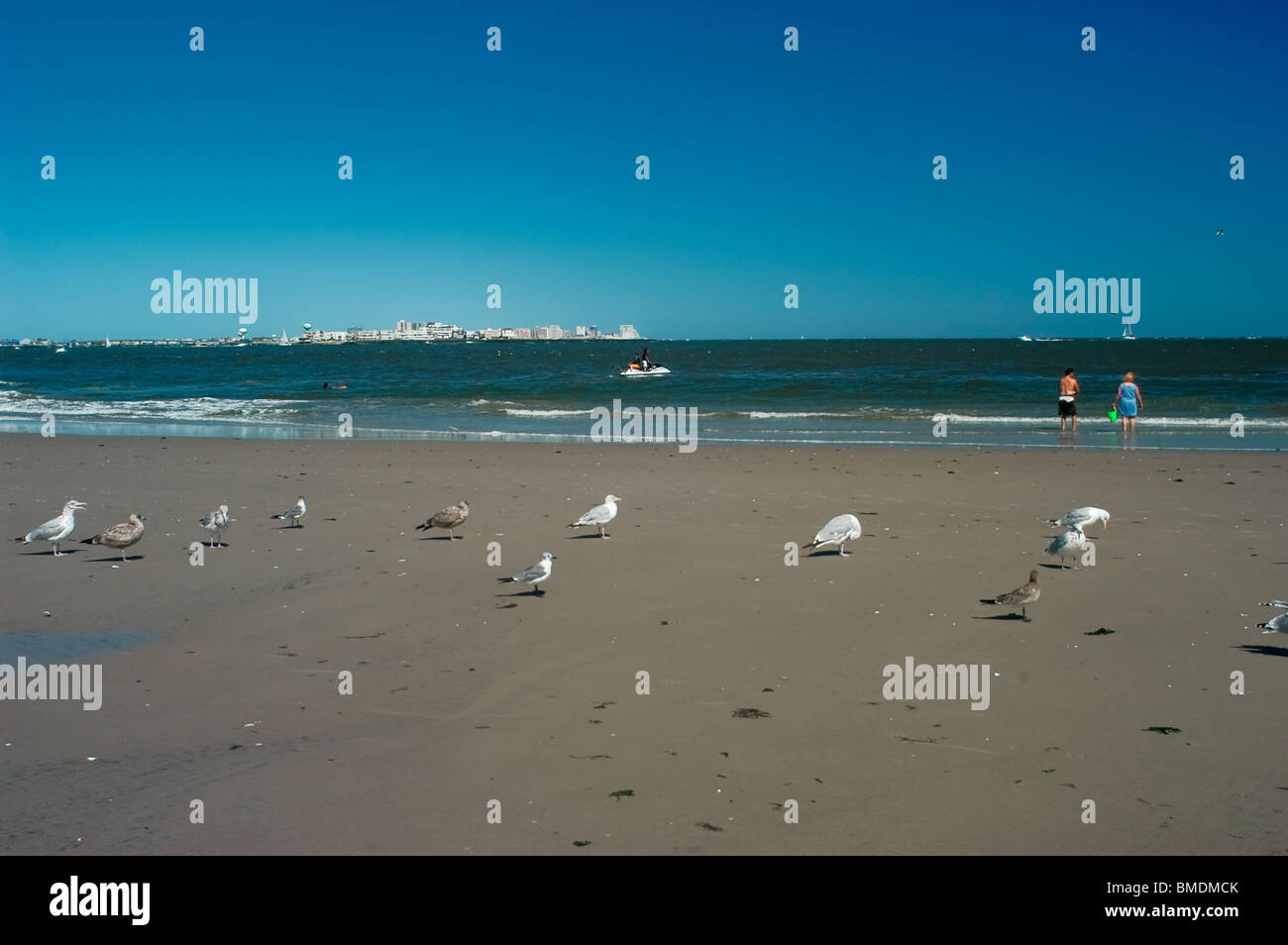 Ocean CIty, NJ USA Beach Scene, Atlantic Ocean Landscape Stock Photo ...