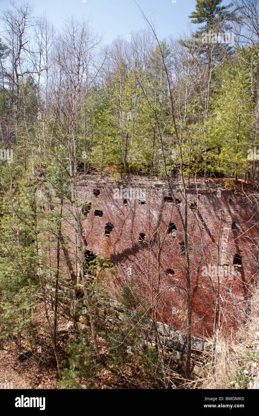 Remnants of the Mill at Livermore Falls along the Pemigewasset River in ...