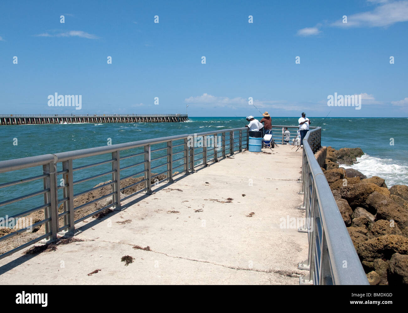 South jettty at Sebastian inlet on the Atlantic coast of Florida Stock ...