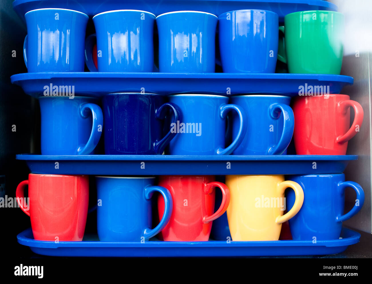 Multi Coloured Cups, York, England Stock Photo - Alamy