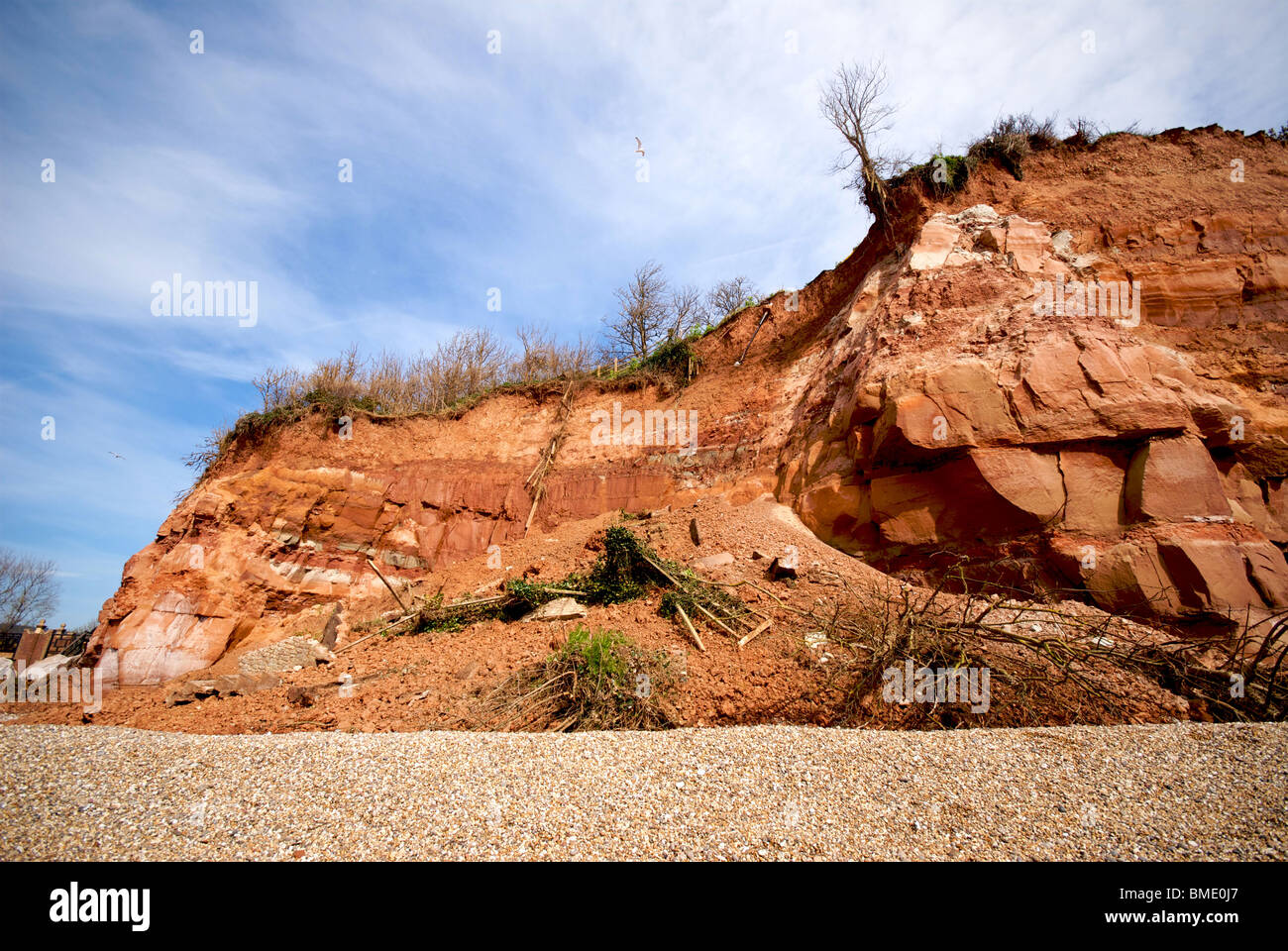 Sidmouth Devon UK Seafront Sea Beach Cliff Fall Stock Photo - Alamy