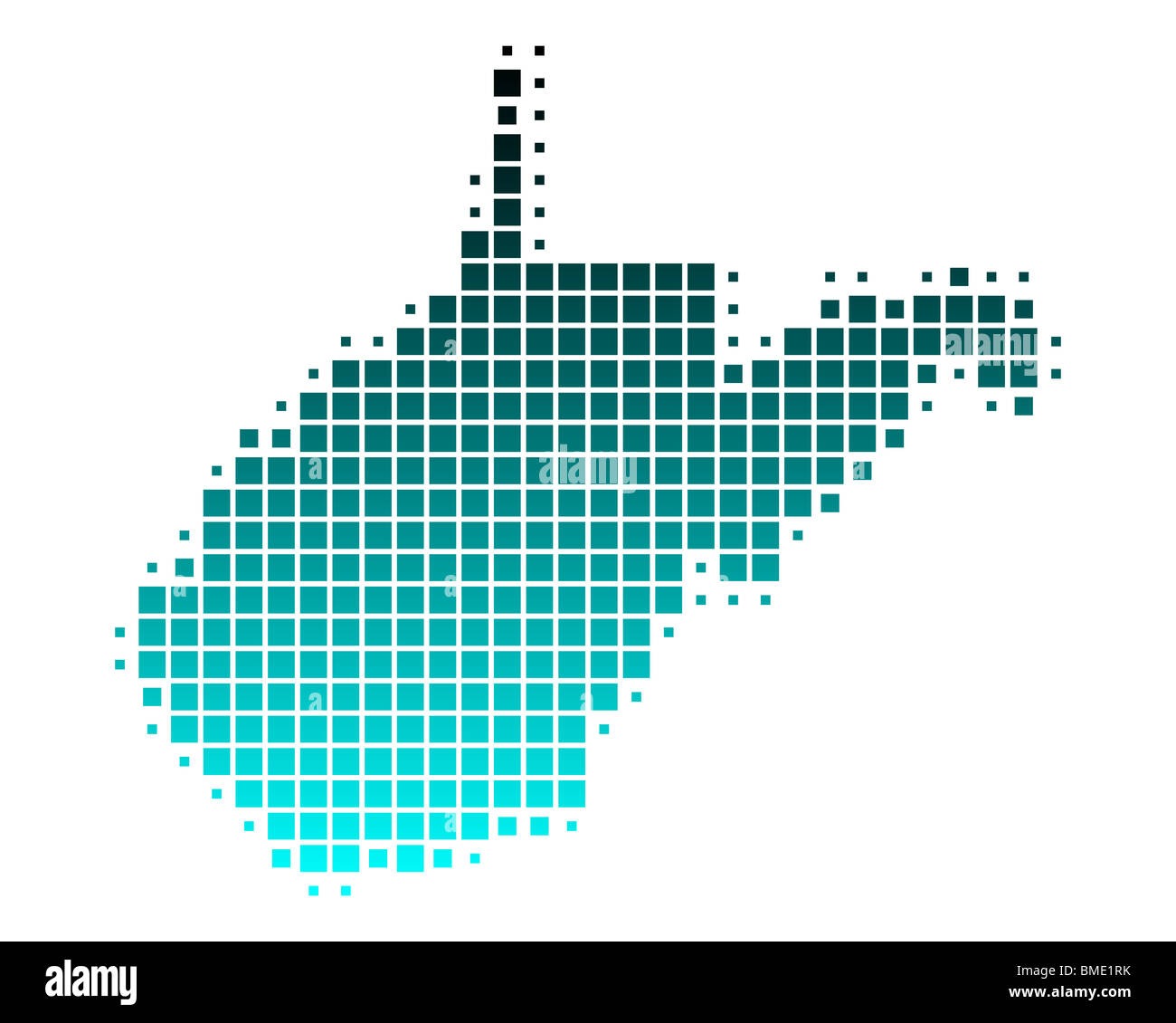 Map of west point virginia Cut Out Stock Images & Pictures - Alamy