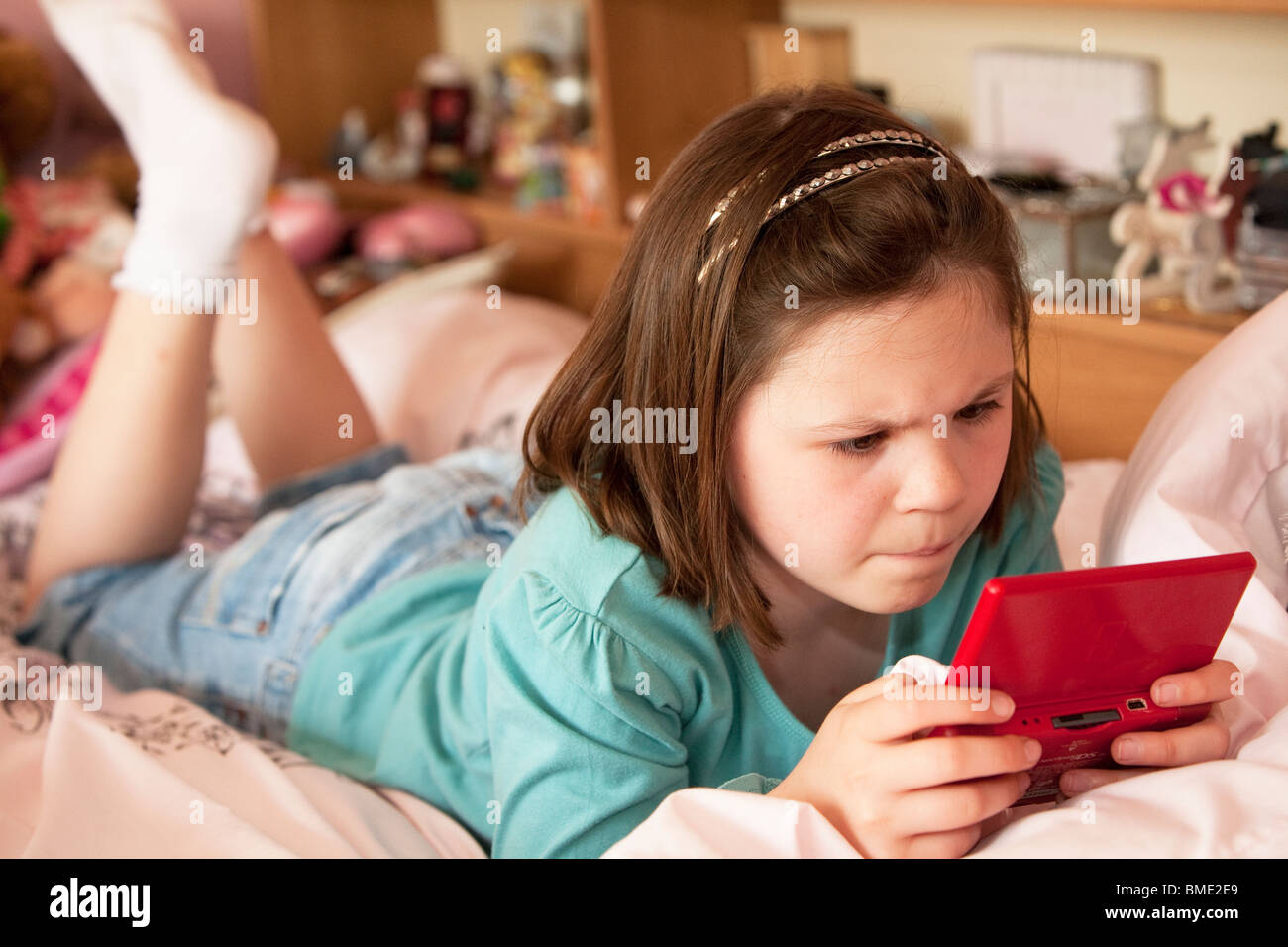 Little Girl Playing Video Games