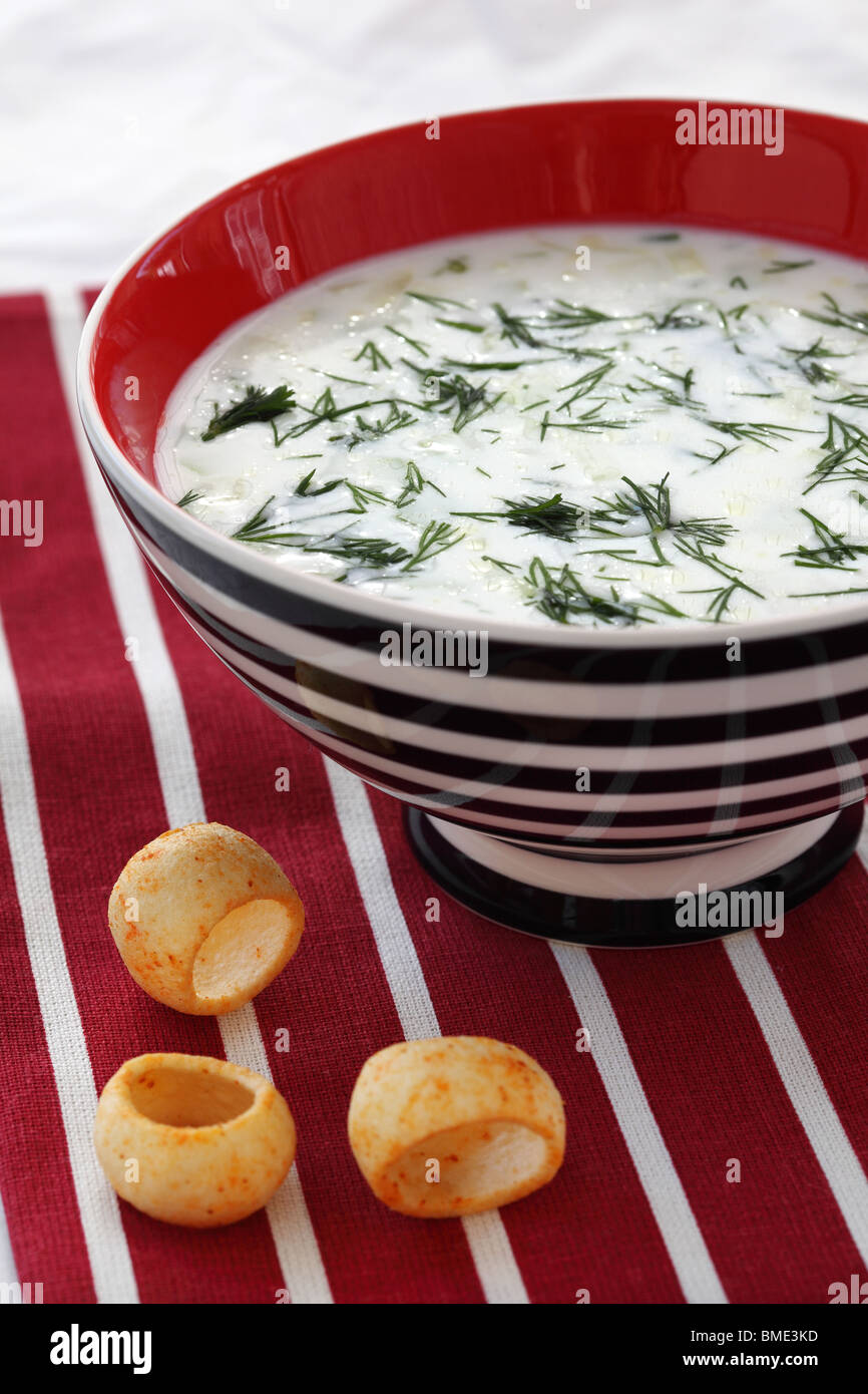 tarator yogurt cucumber soup tzatziki Stock Photo - Alamy