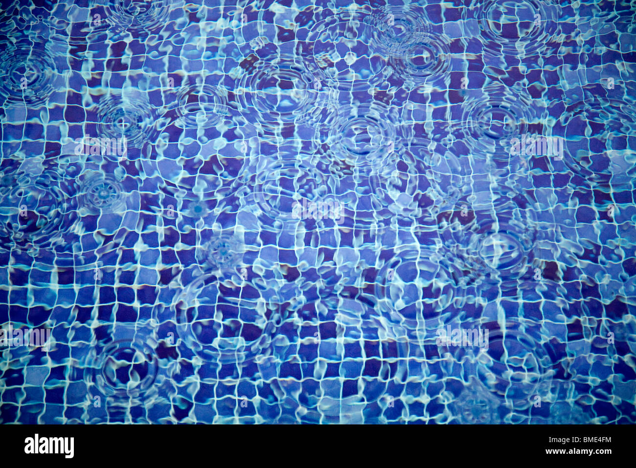 Blue mosaic tiles, swimming pool Stock Photo - Alamy