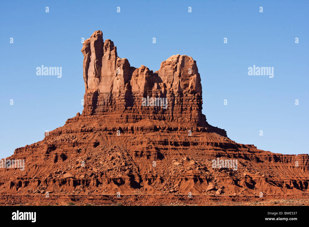 Monolith red rock formation at Monument Valley, Arizona Stock Photo ...