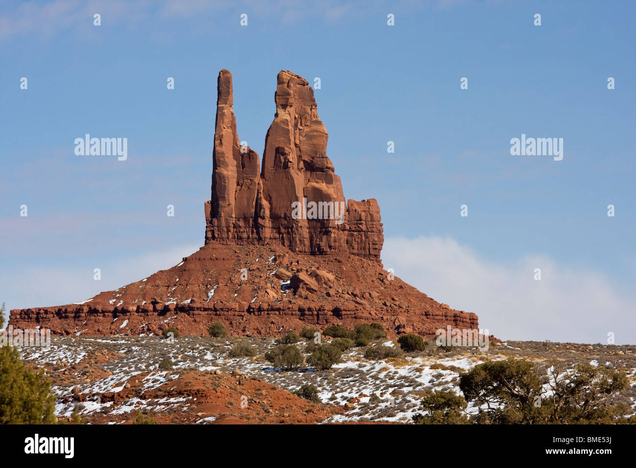 Monolith red rock formation at Monument Valley, Arizona Stock Photo - Alamy