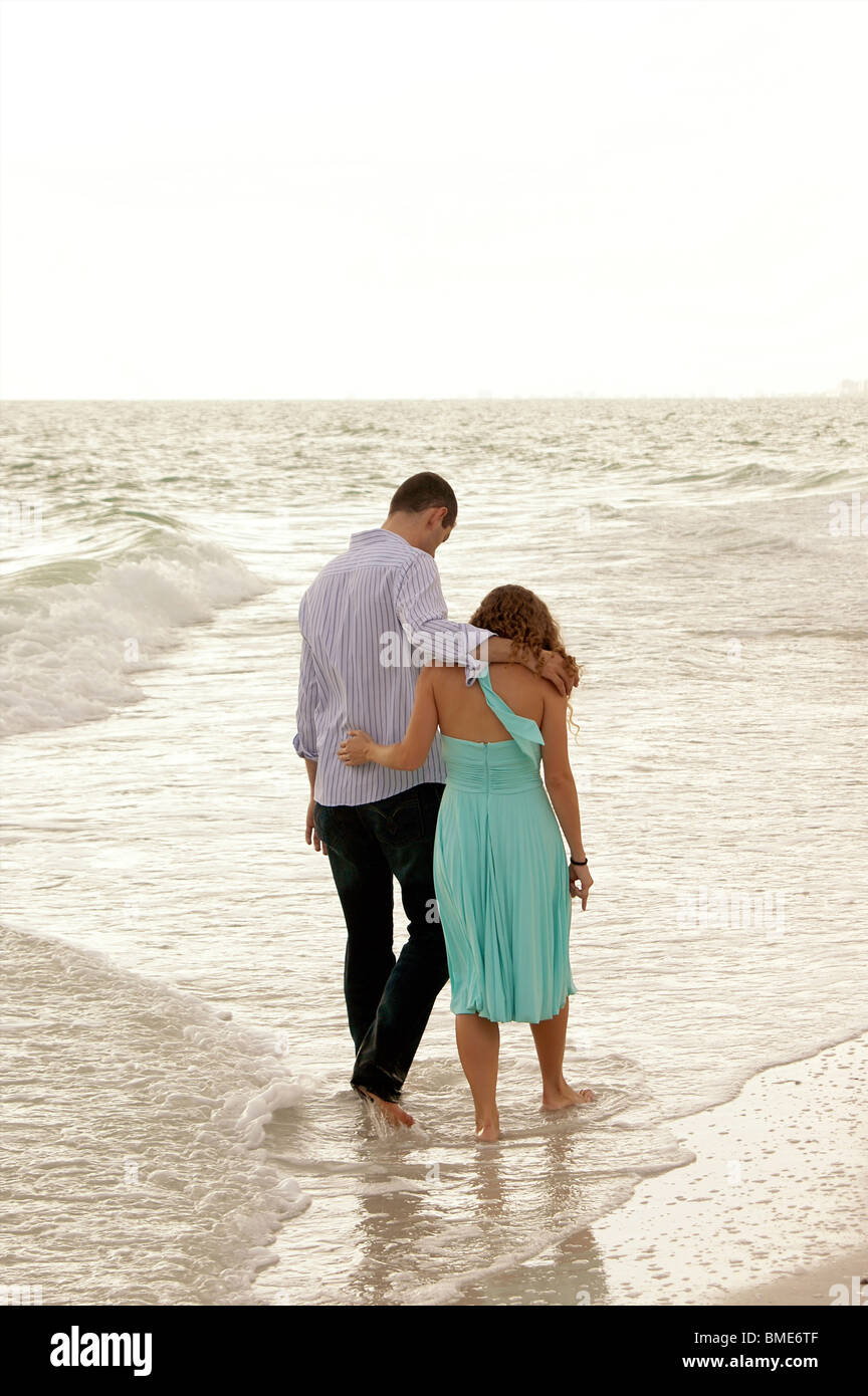 Barefoot Woman Walking Through Water High Resolution Stock Photography ...