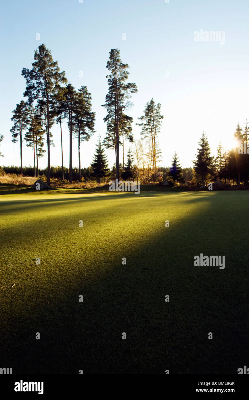 View empty of golf course Stock Photo - Alamy