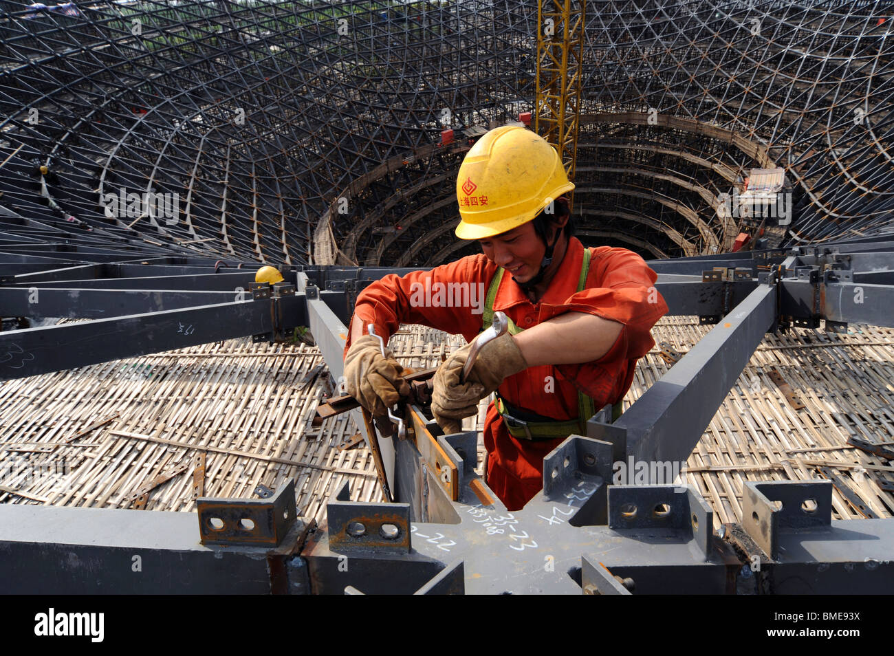 Construction Workers Working Inside