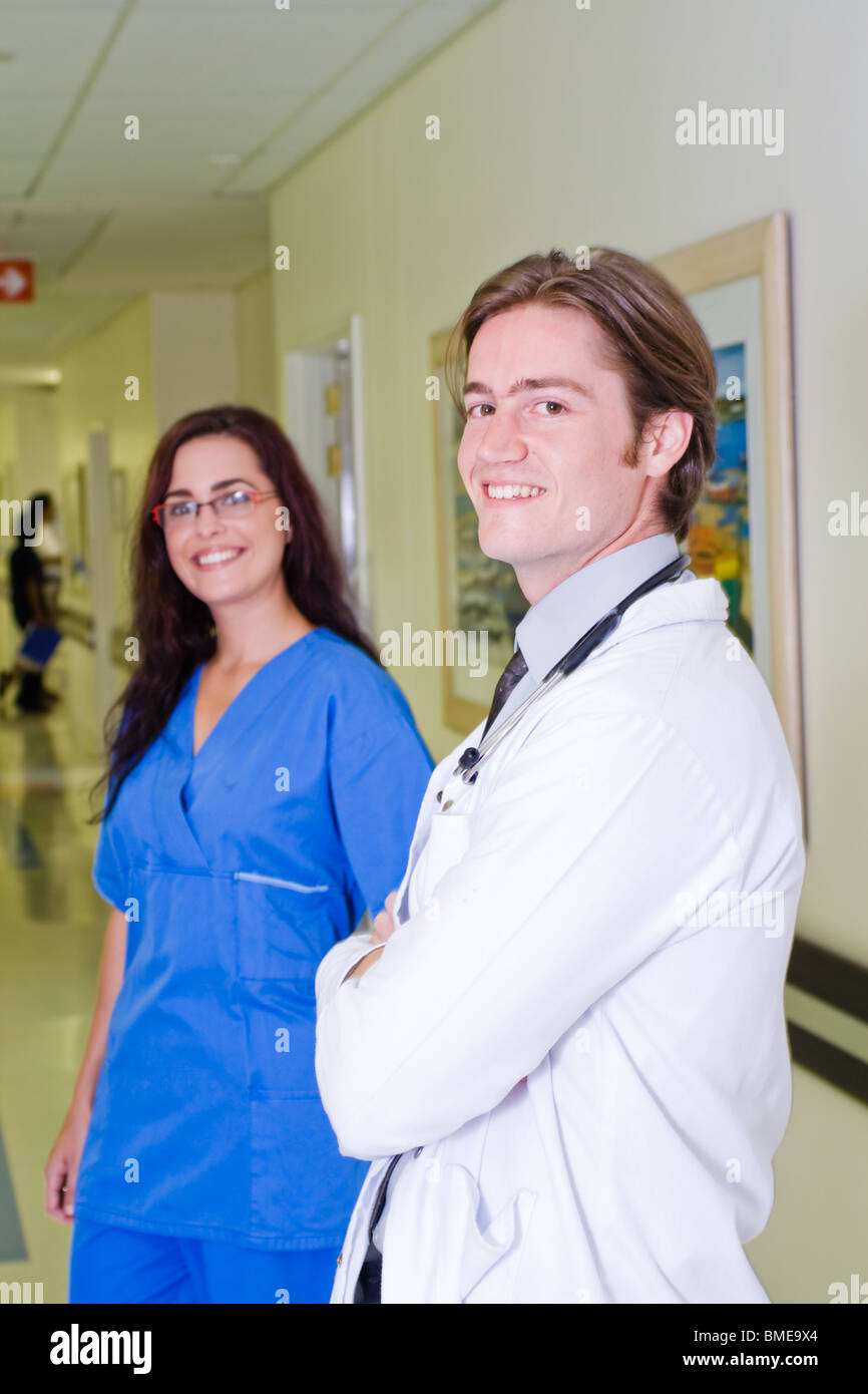 medical doctor and nurse in hospital Stock Photo - Alamy