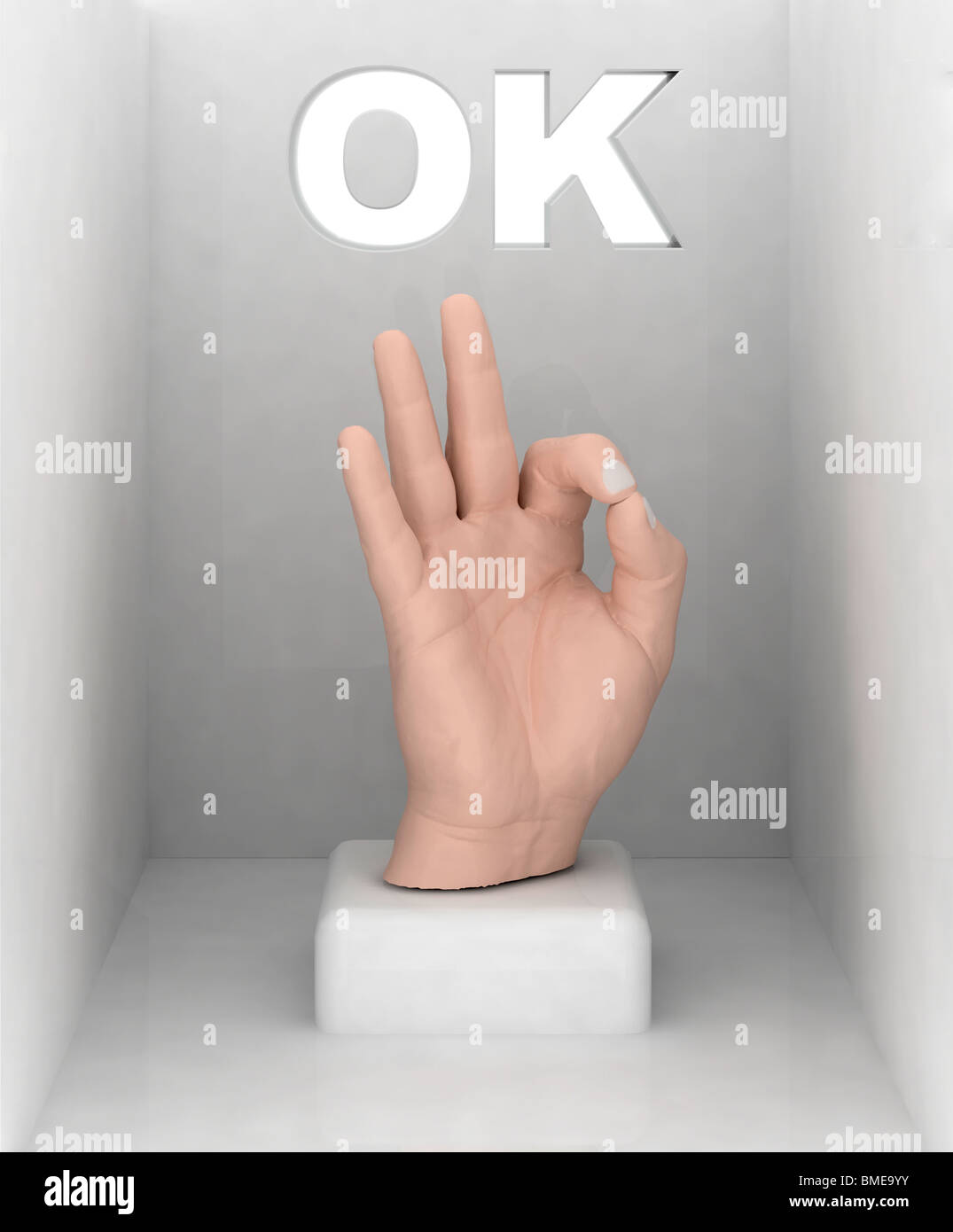 human hand gesturing ok Stock Photo - Alamy