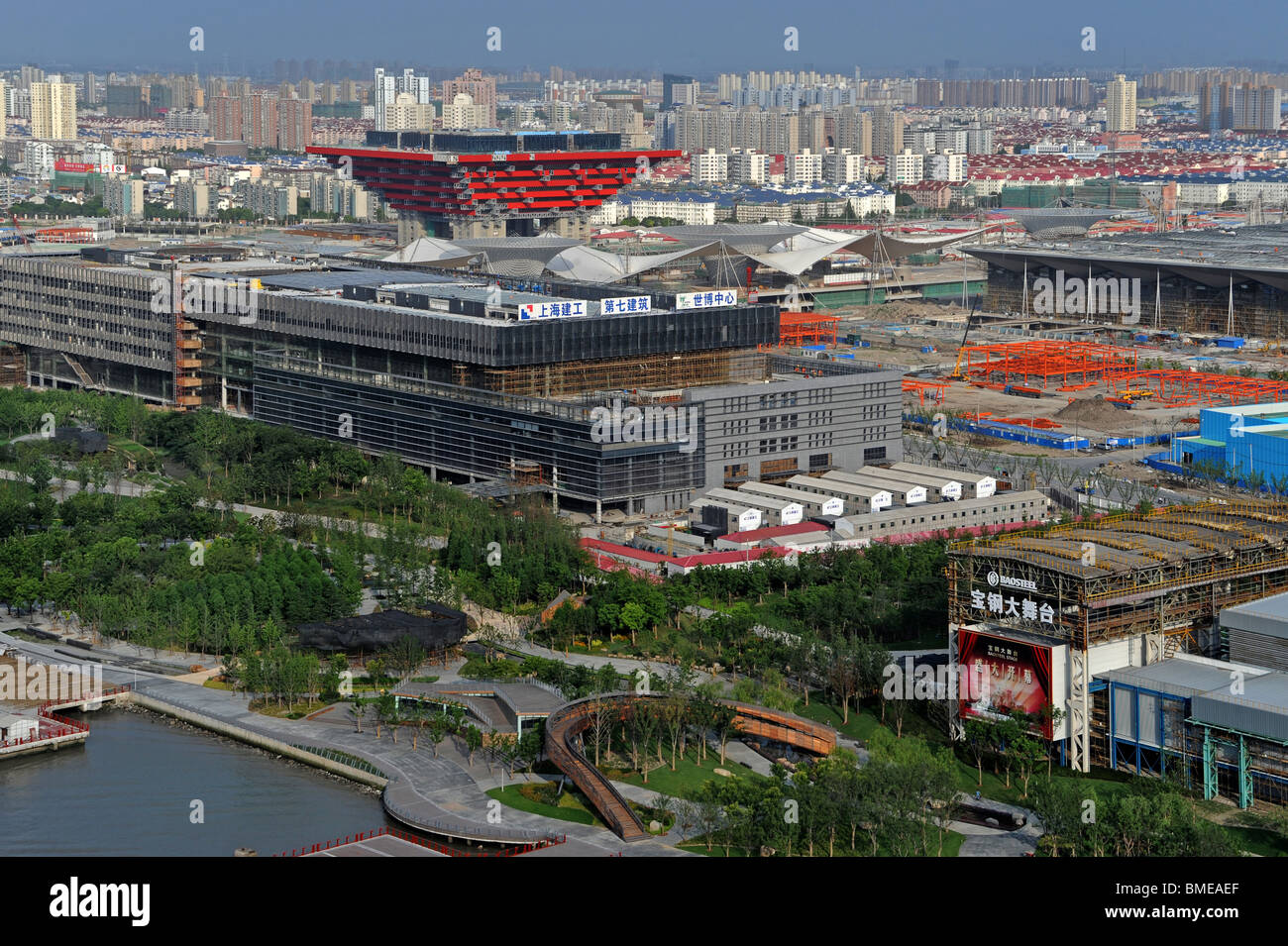 Construction site of Zone A along Huangpu River, 2010 Shanghai World ...