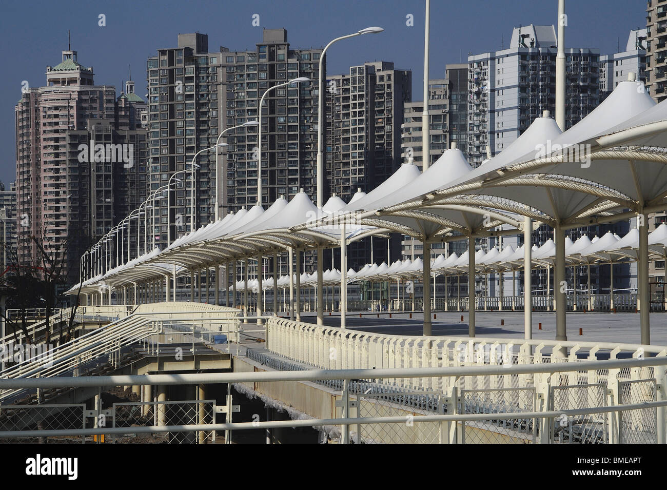Tent shaped walkways in Zone D, 2010 Shanghai Expo Park, Puxi, Shanghai ...