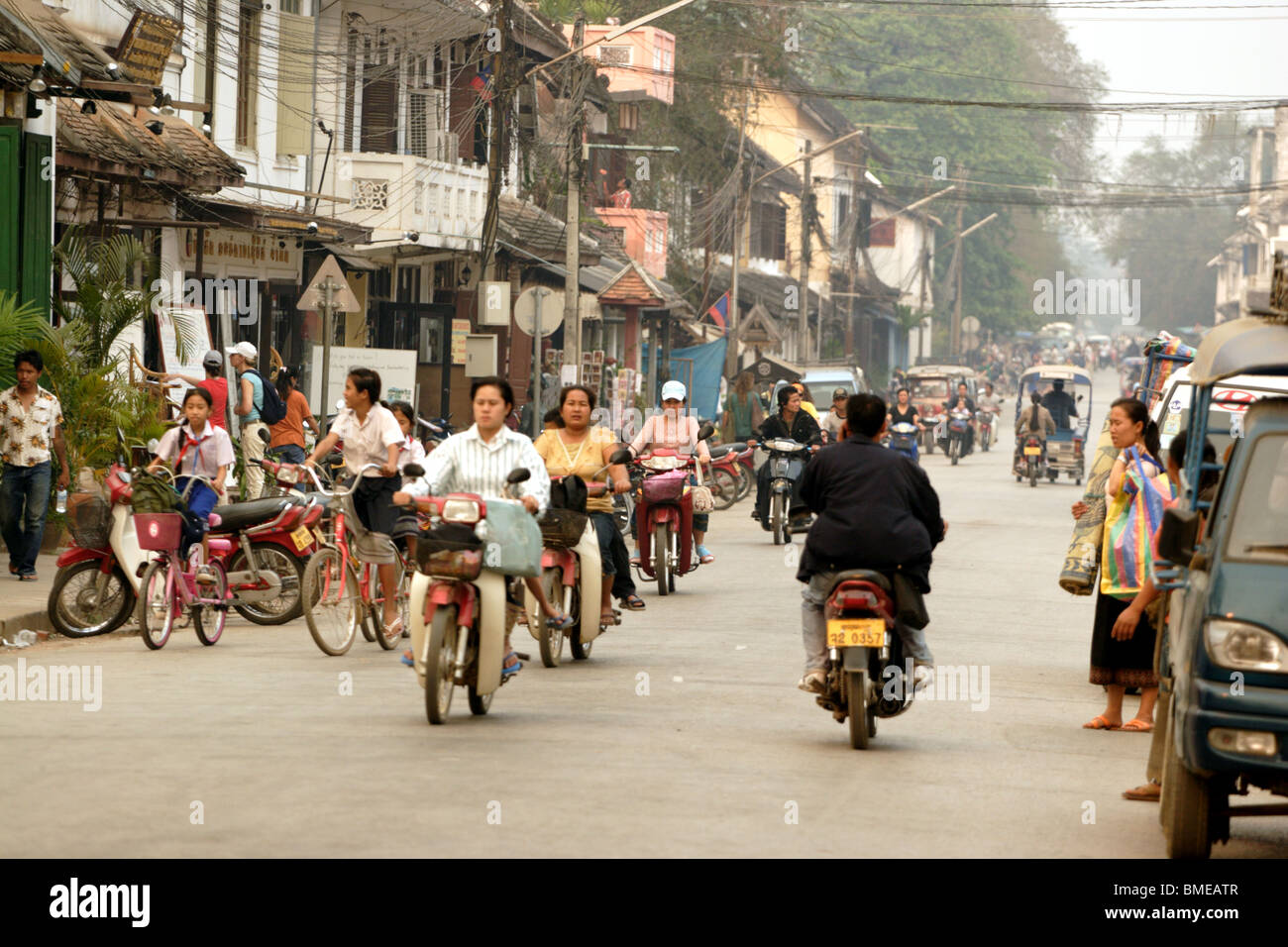 Street scene Luang Prabang, Laos Stock Photo - Alamy