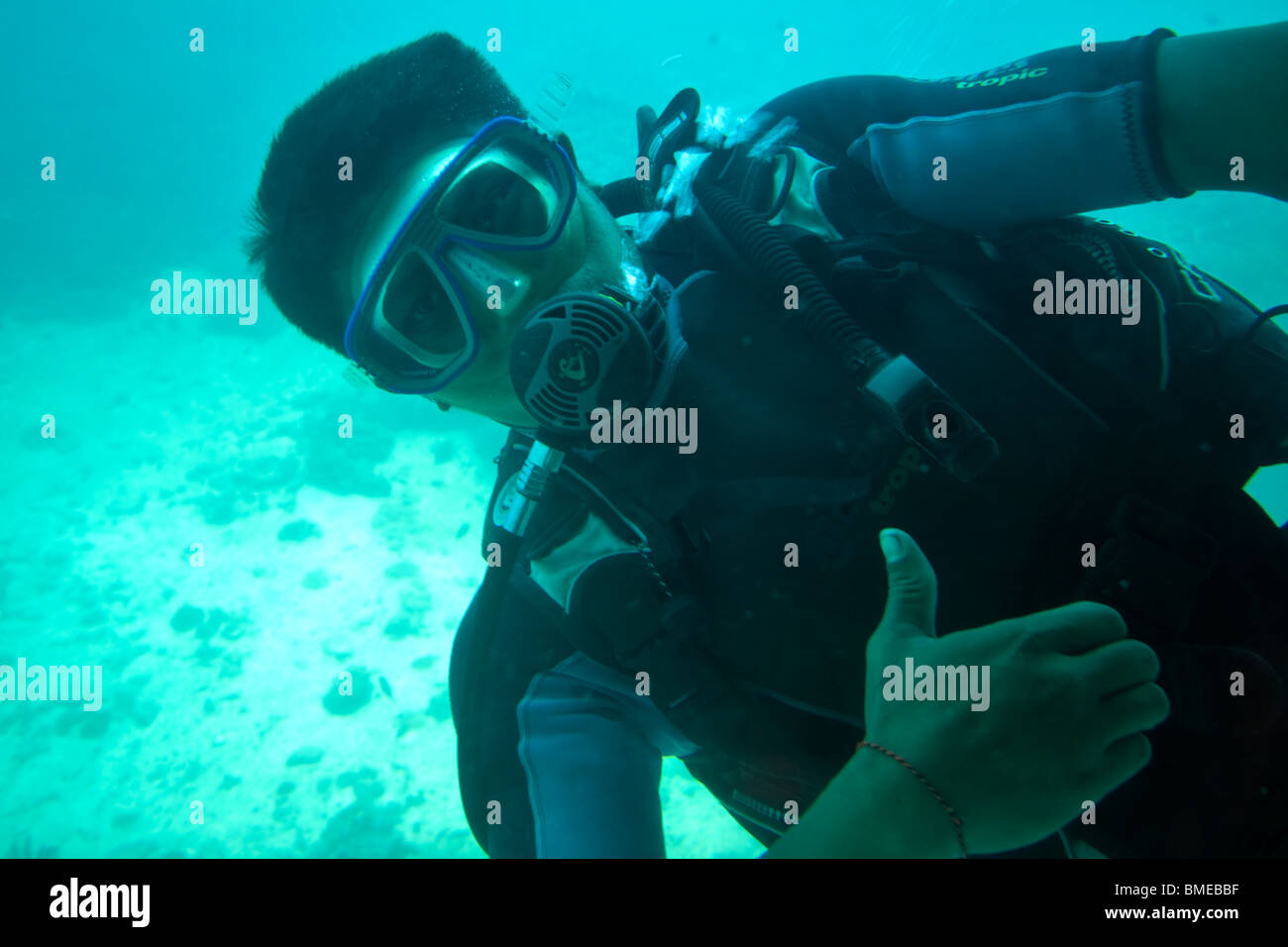 Ok signal scuba hi-res stock photography and images - Alamy