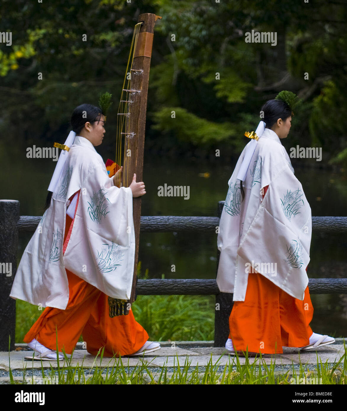 a participants on the rice harvest ceremony held on in Fushimi Inari ...