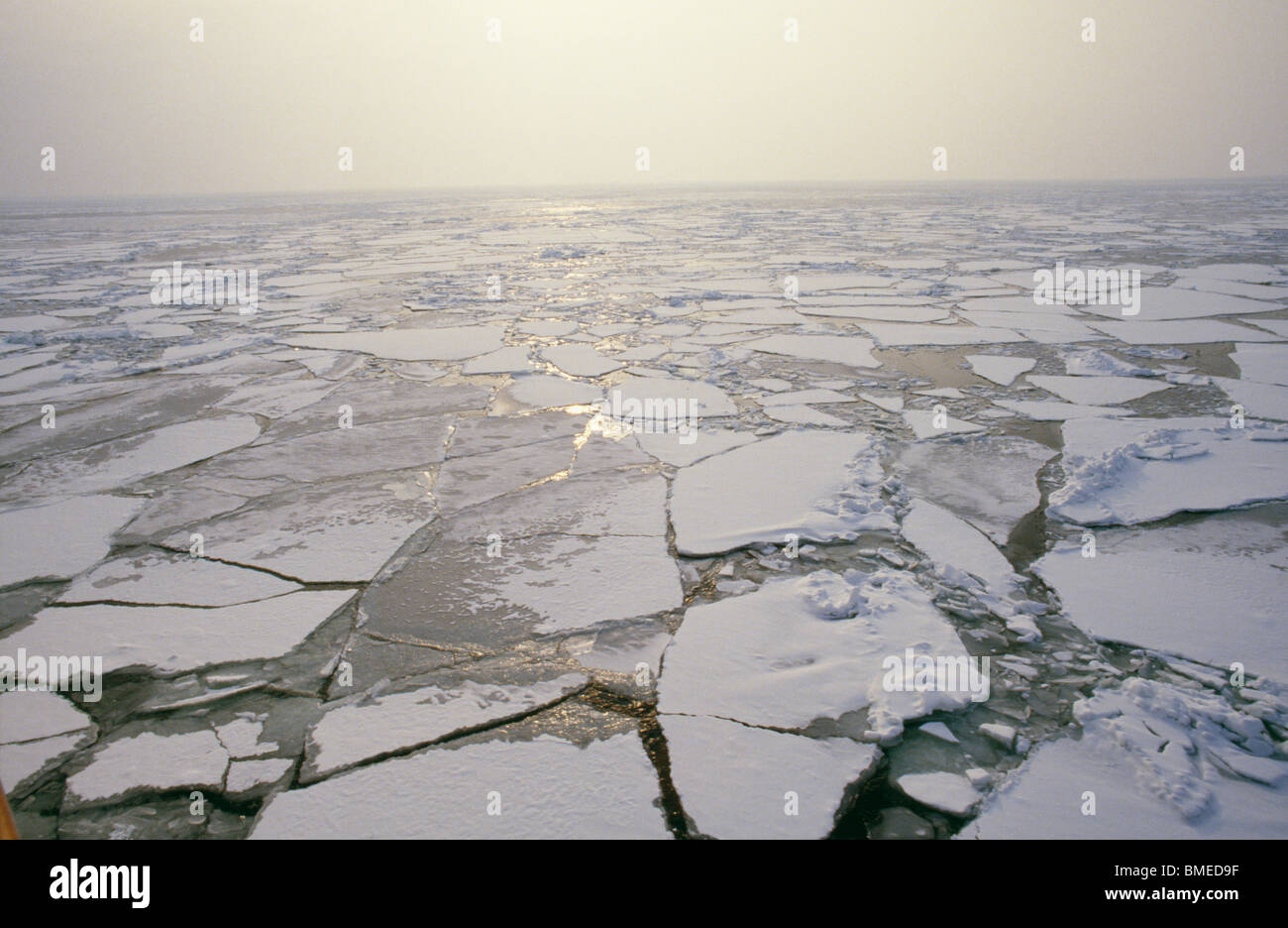 View of broken ice over Baltic sea Stock Photo - Alamy