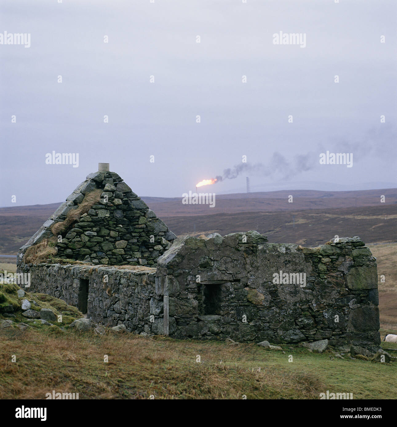 Ruin house in landscape Stock Photo - Alamy