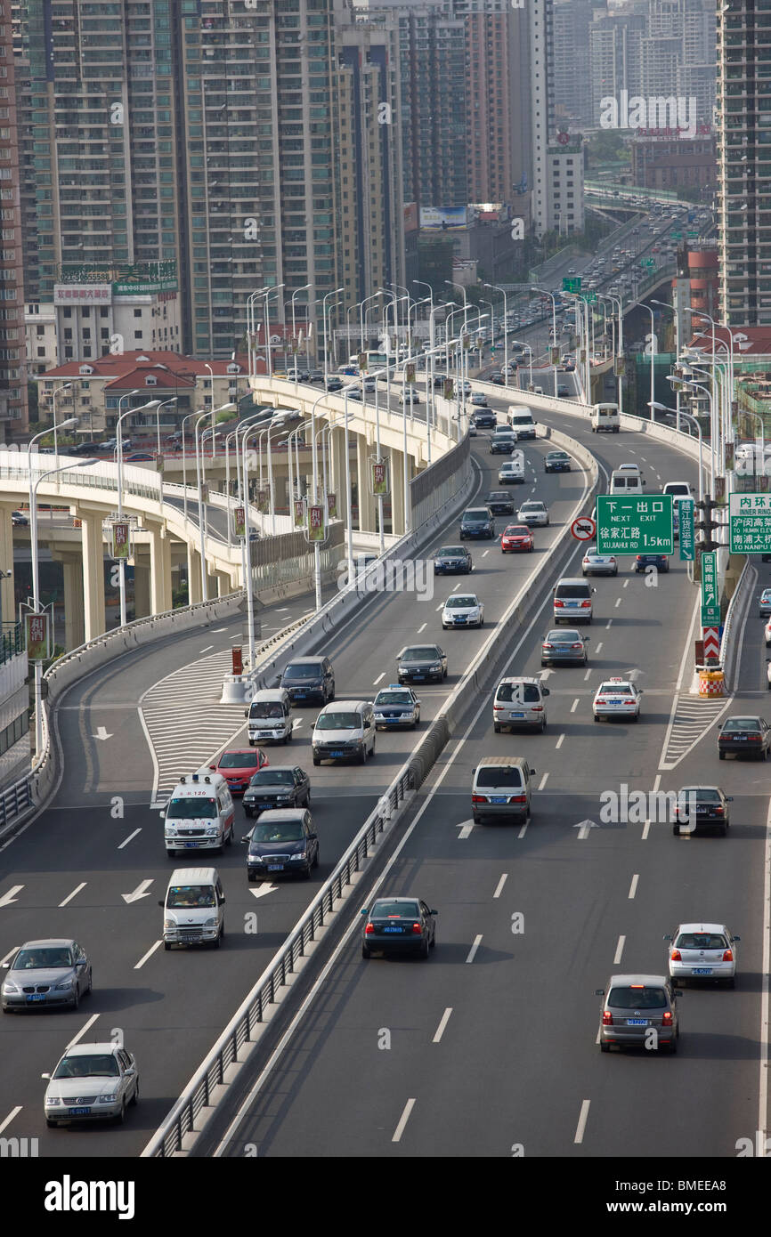 Day time shanghai city road hi-res stock photography and images - Alamy