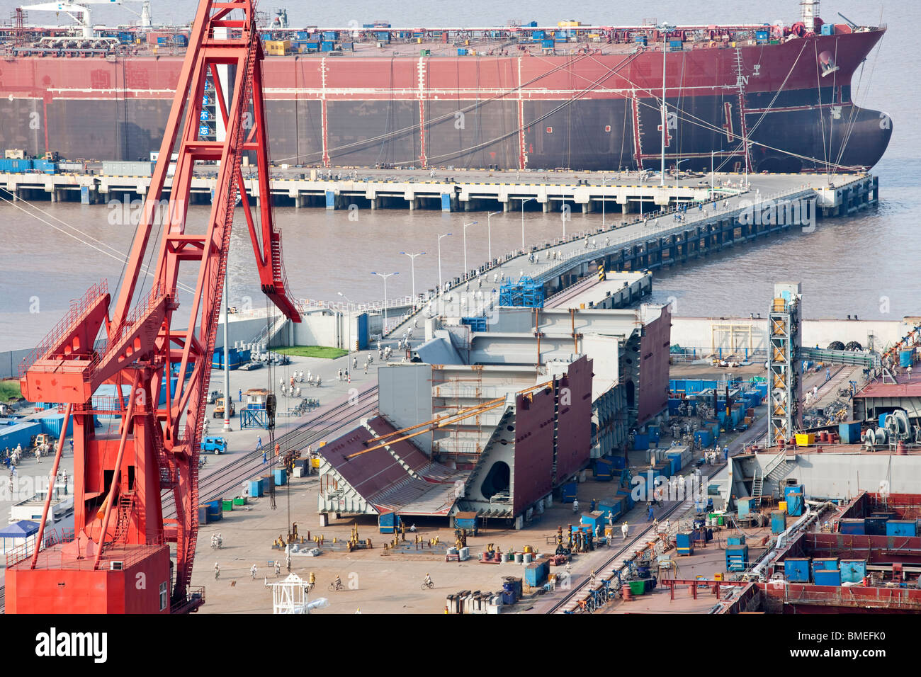 Shanghai Waigaoqiao Shipbuilding Company, Shanghai, China Stock Photo ...