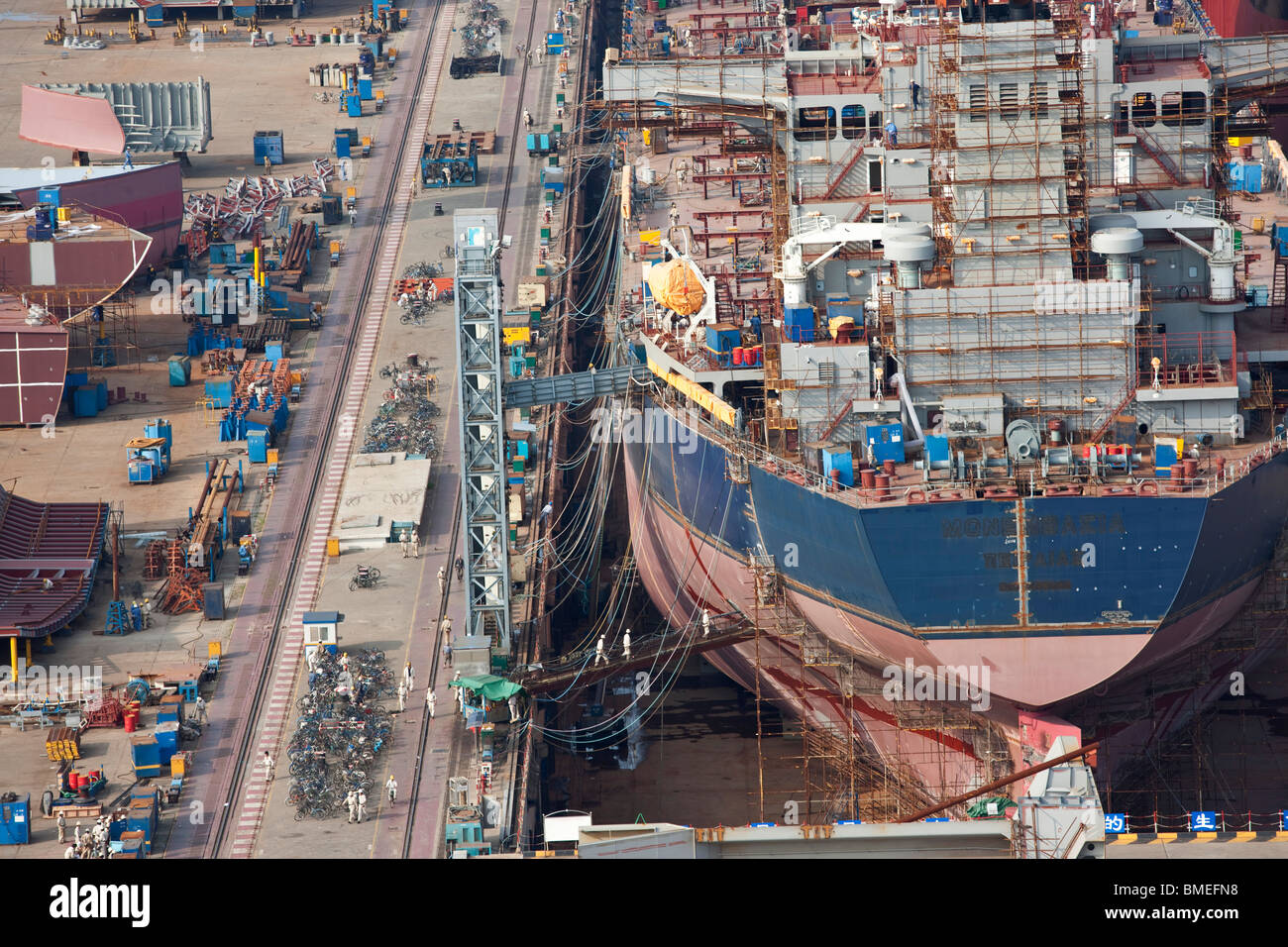 Shanghai Waigaoqiao Shipbuilding Company, Shanghai, China Stock Photo ...