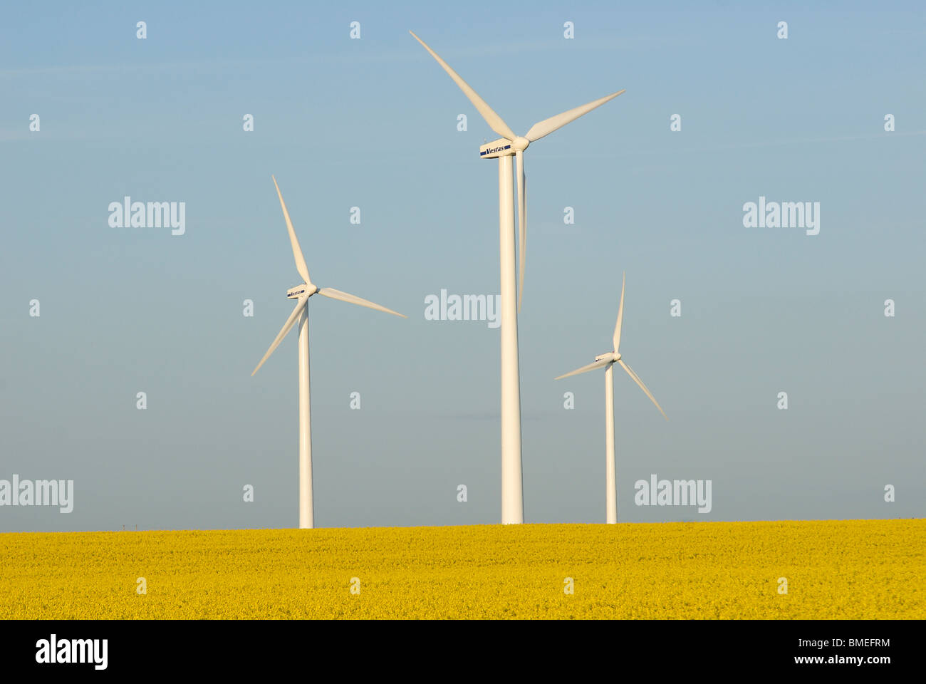 Scandinavia, Sweden, Ostergotland, View of wind turbines in field Stock ...
