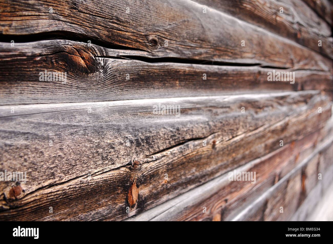 Europe, Austria, Wooden house, close-up Stock Photo - Alamy