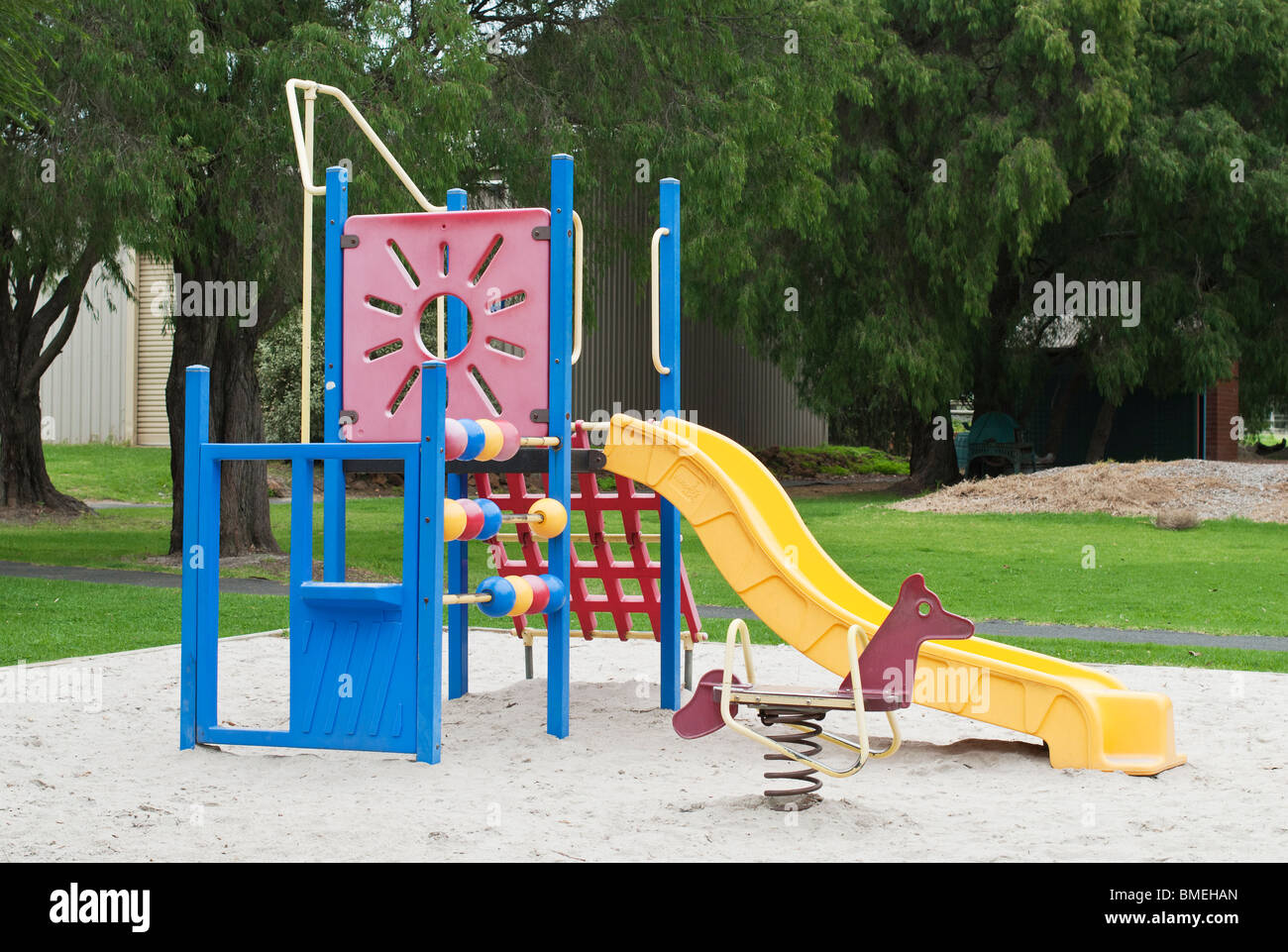 Empty childrens playground hi-res stock photography and images - Alamy
