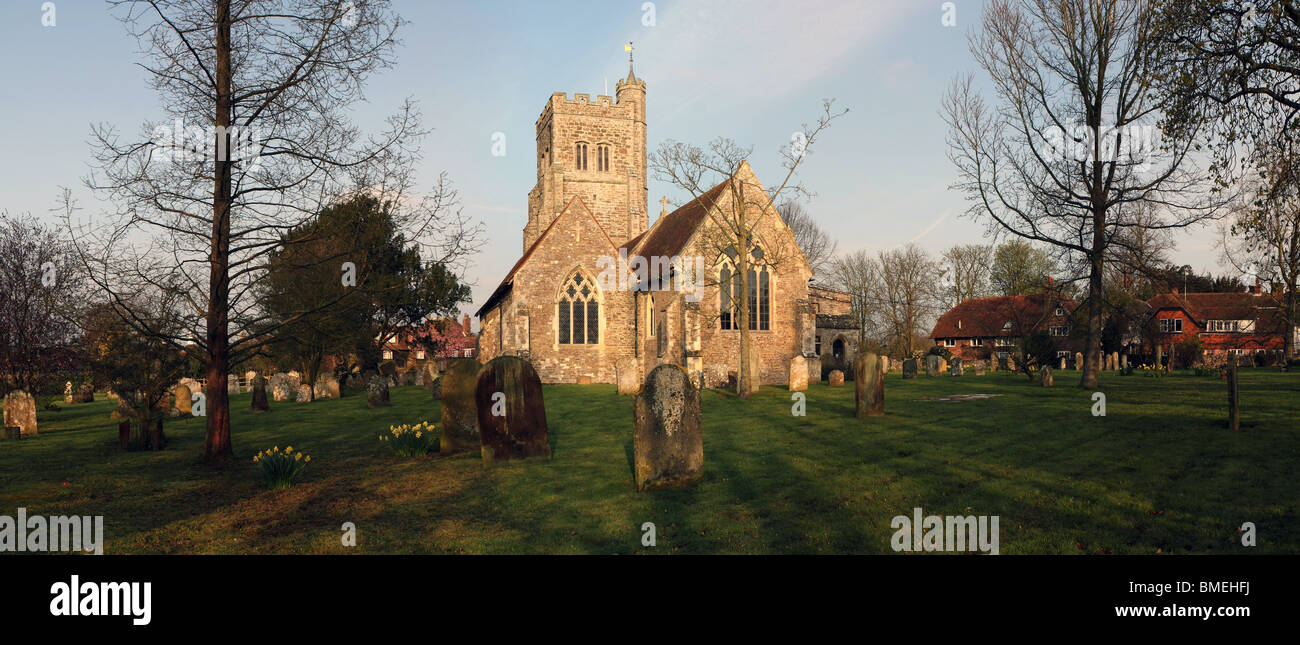 a panoramic view of St John The Baptist Church, Wittersham,, Kent ...