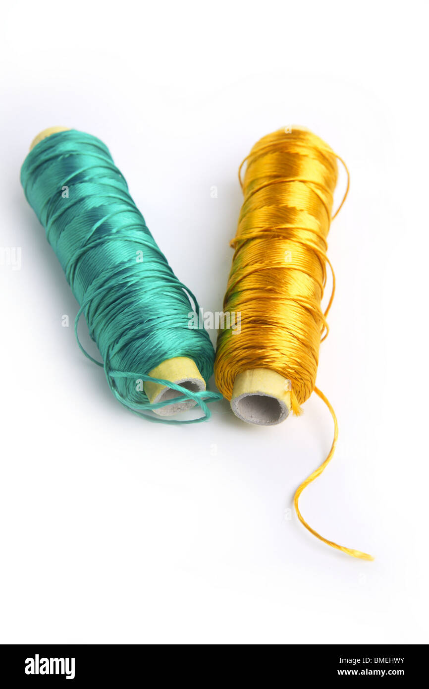 White spool of thread hi-res stock photography and images - Alamy