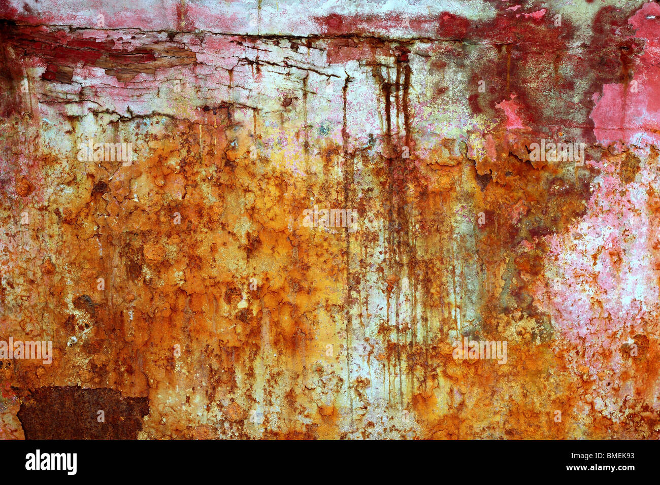 rusty weathered painted iron aged metal texture background Stock Photo ...