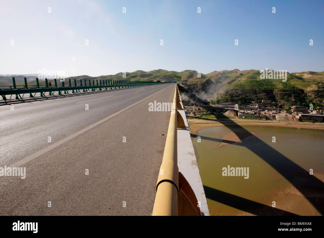 Yellow River Highway Bridge, Xing County, Shanxi Province, China Stock ...