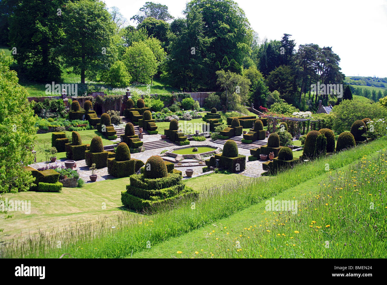 Mapperton House Gardens near Beaminster, Dorset, England, UK Stock ...