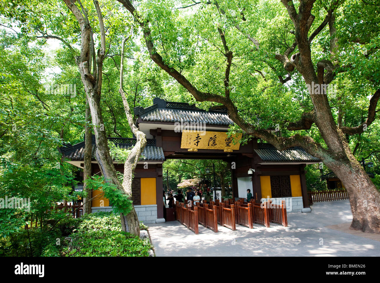 Entrance of Lingyin Temple, Hangzhou City, Zhejiang Province, China ...
