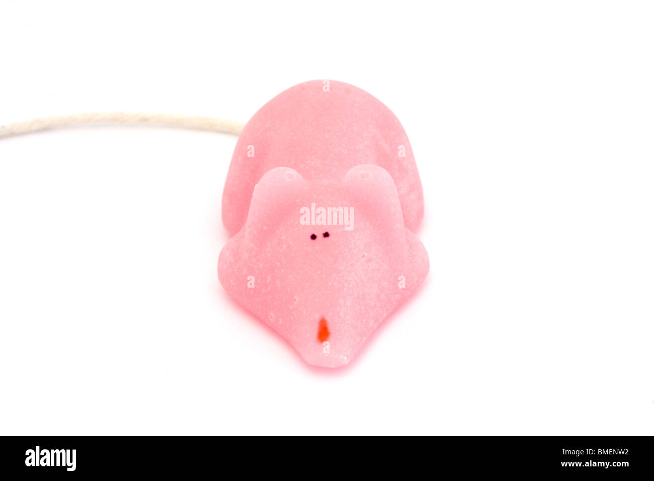 pink sugar mouse isolated on a white background Stock Photo - Alamy