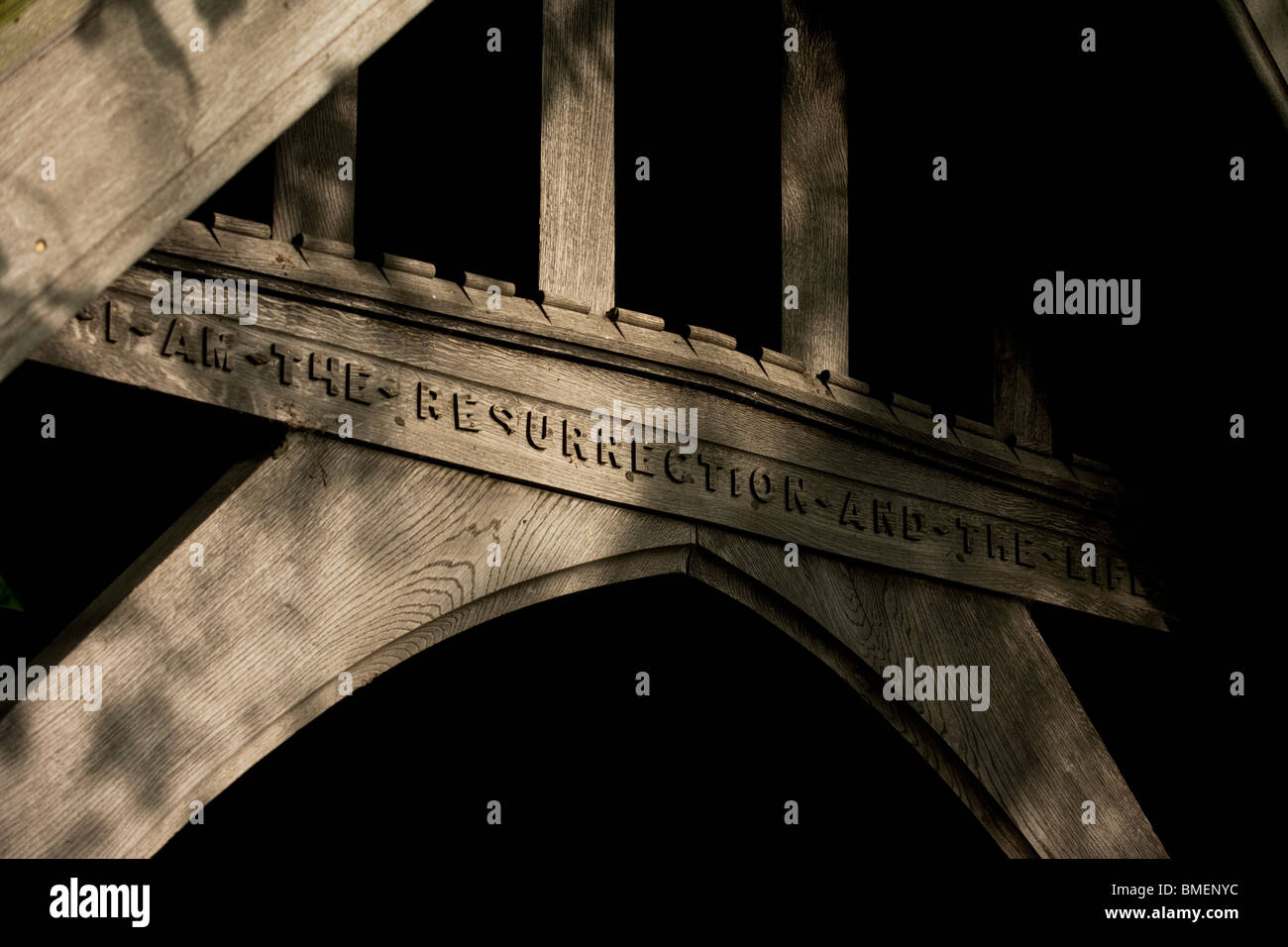 Biblical inscription at Edale church in Vale of Edale, Peak District ...