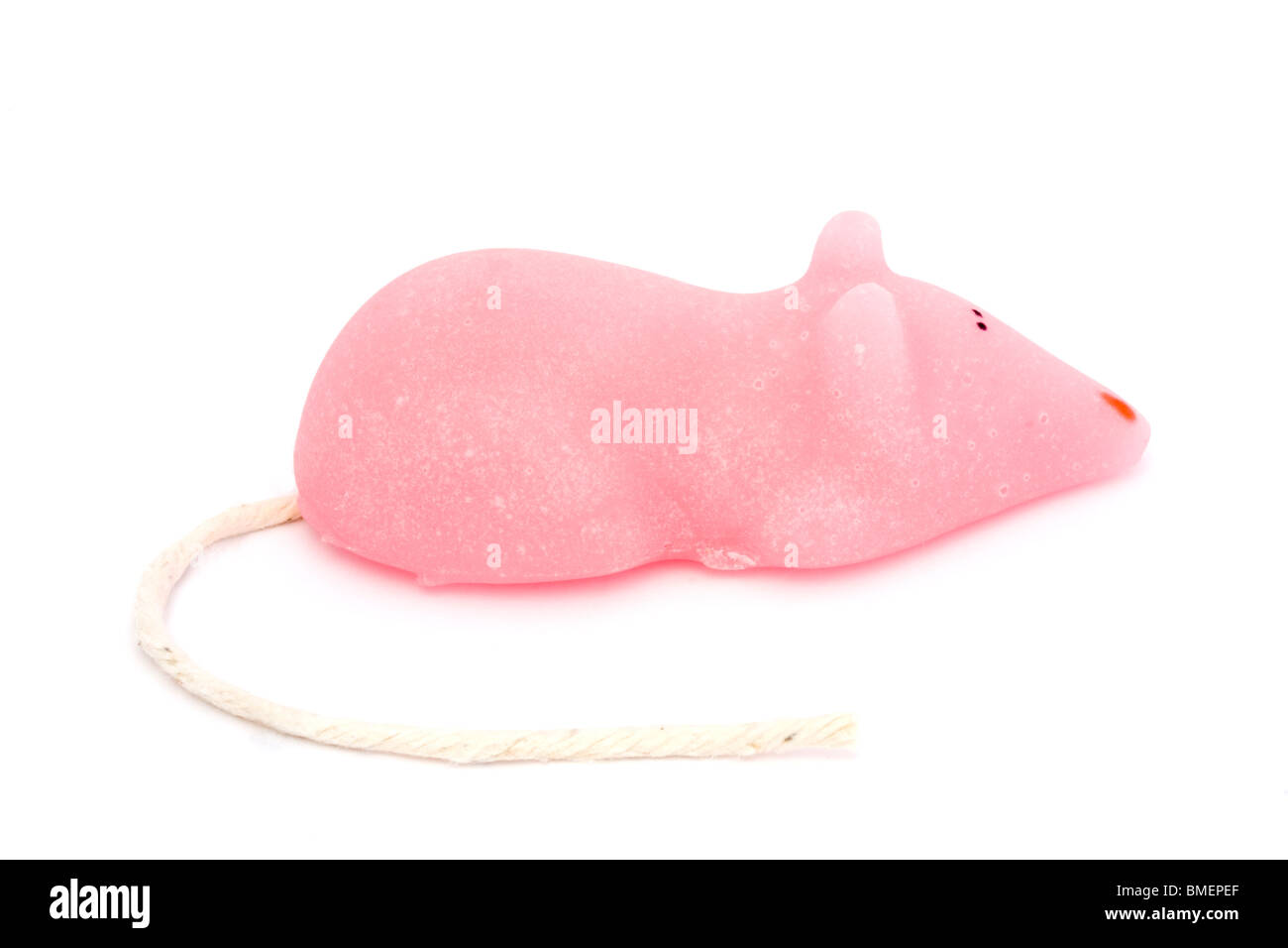 pink sugar mouse isolated on a white background Stock Photo - Alamy
