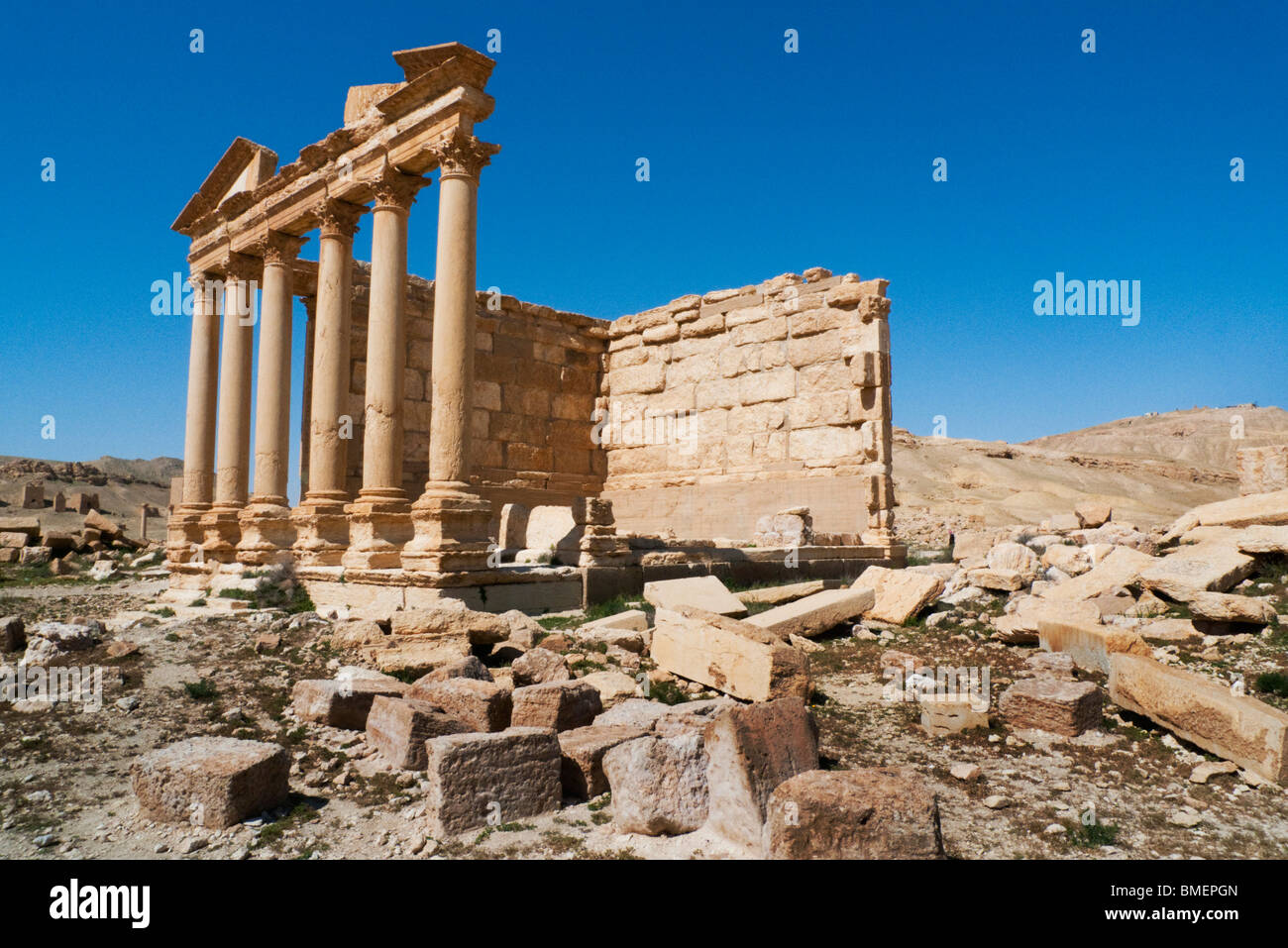 Palmyra Or Tadmur Ancient Aramaic Temple Ruins Of Ba'al From 1st To 2nd ...