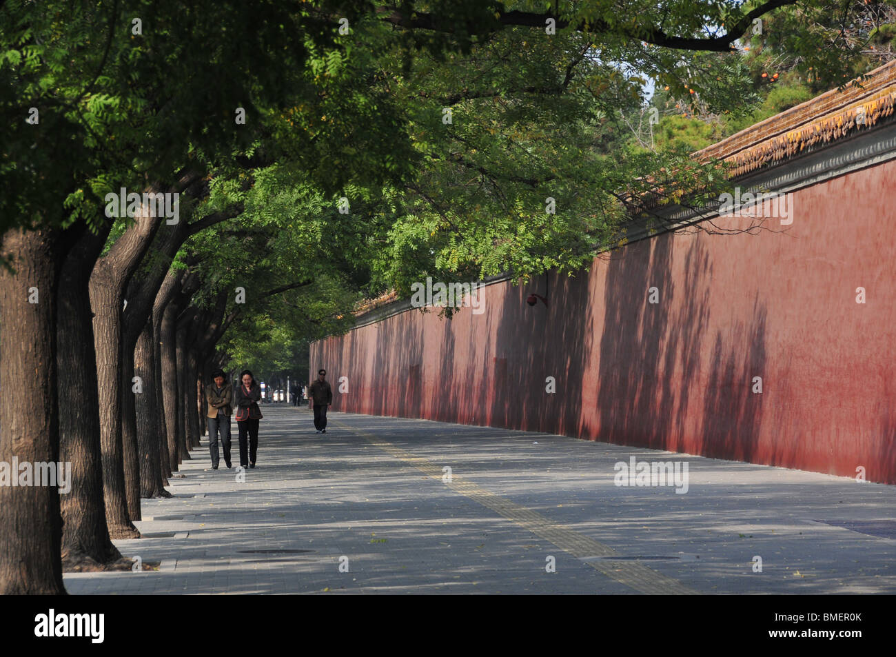 The gated wall surrounding the Forbidden city Beijing China Stock Photo ...