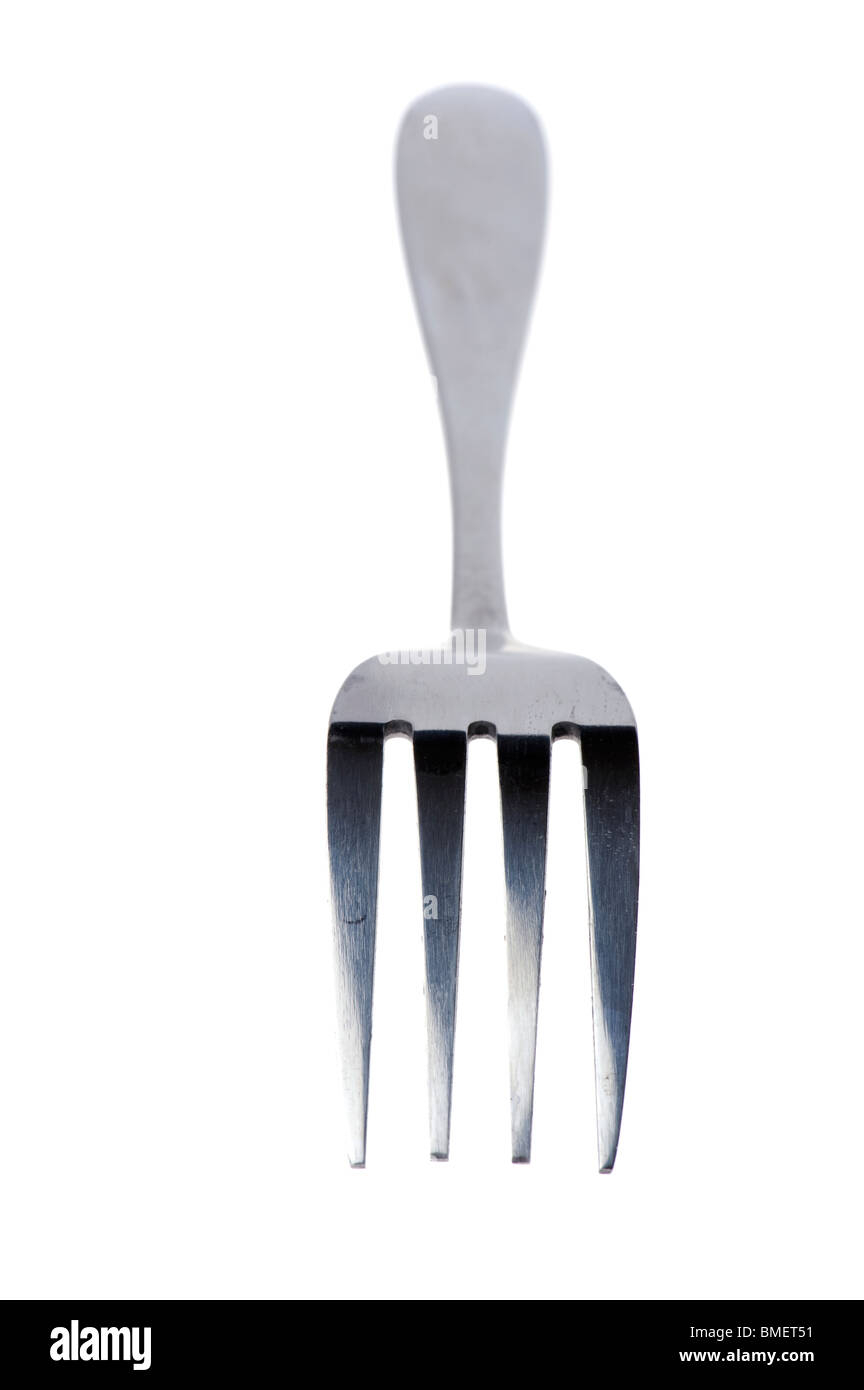 object on white - kitchen utensil fork Stock Photo - Alamy