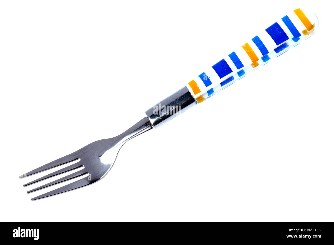 object on white - kitchen utensil fork Stock Photo - Alamy