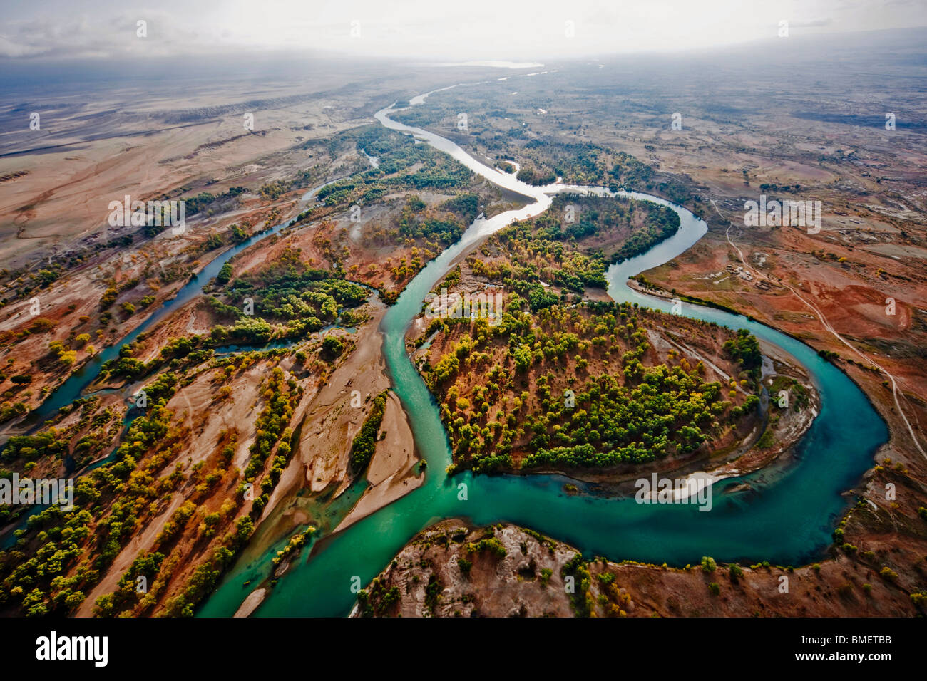 Aerial view of Wucaitan Park, Burqin County, Altay Prefecture, Xinjiang ...