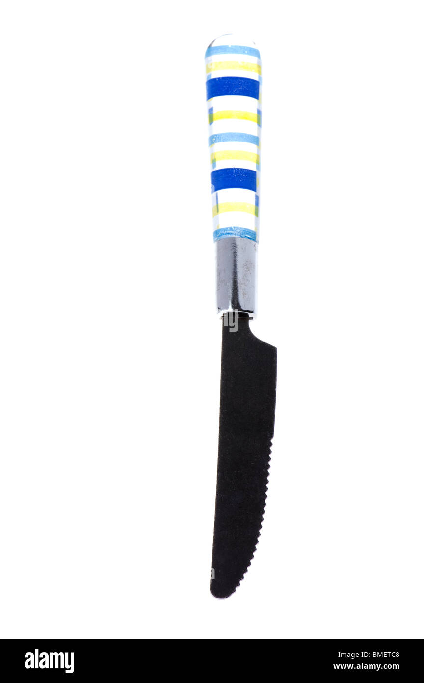 object on white - kitchen utensil knife Stock Photo - Alamy