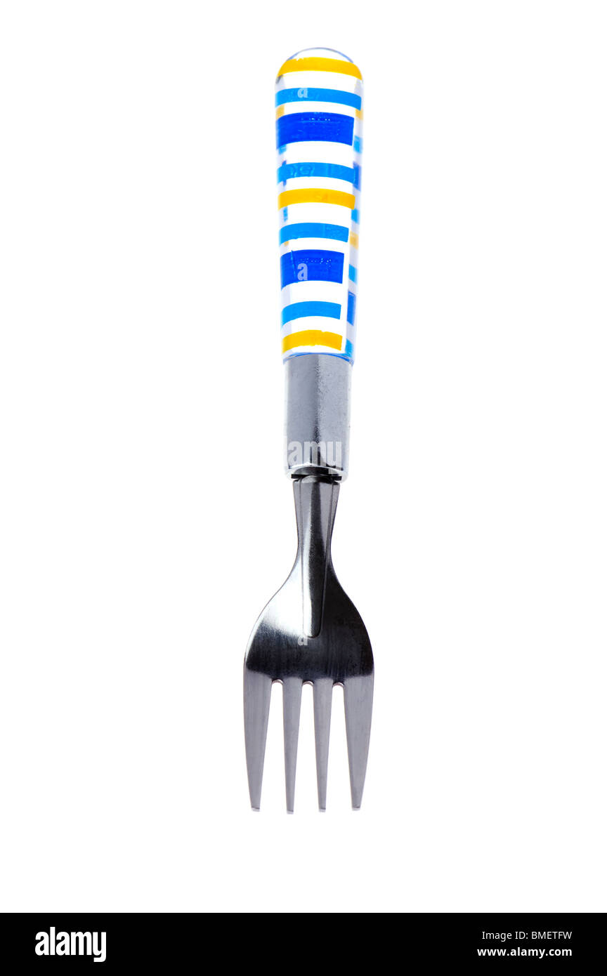 object on white - kitchen utensil fork Stock Photo - Alamy
