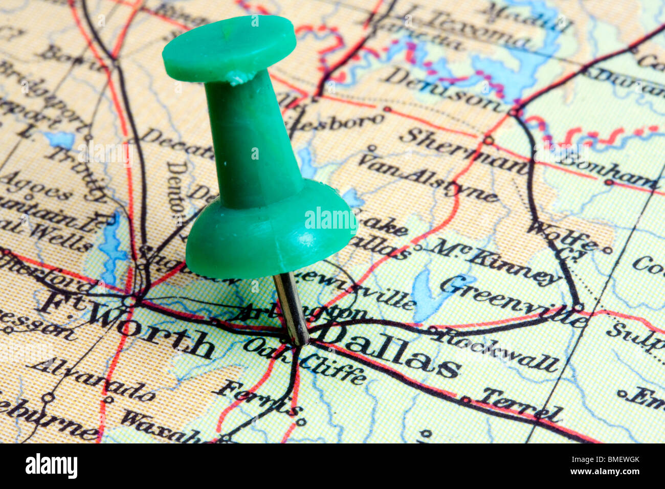 Dallas map hi-res stock photography and images - Alamy