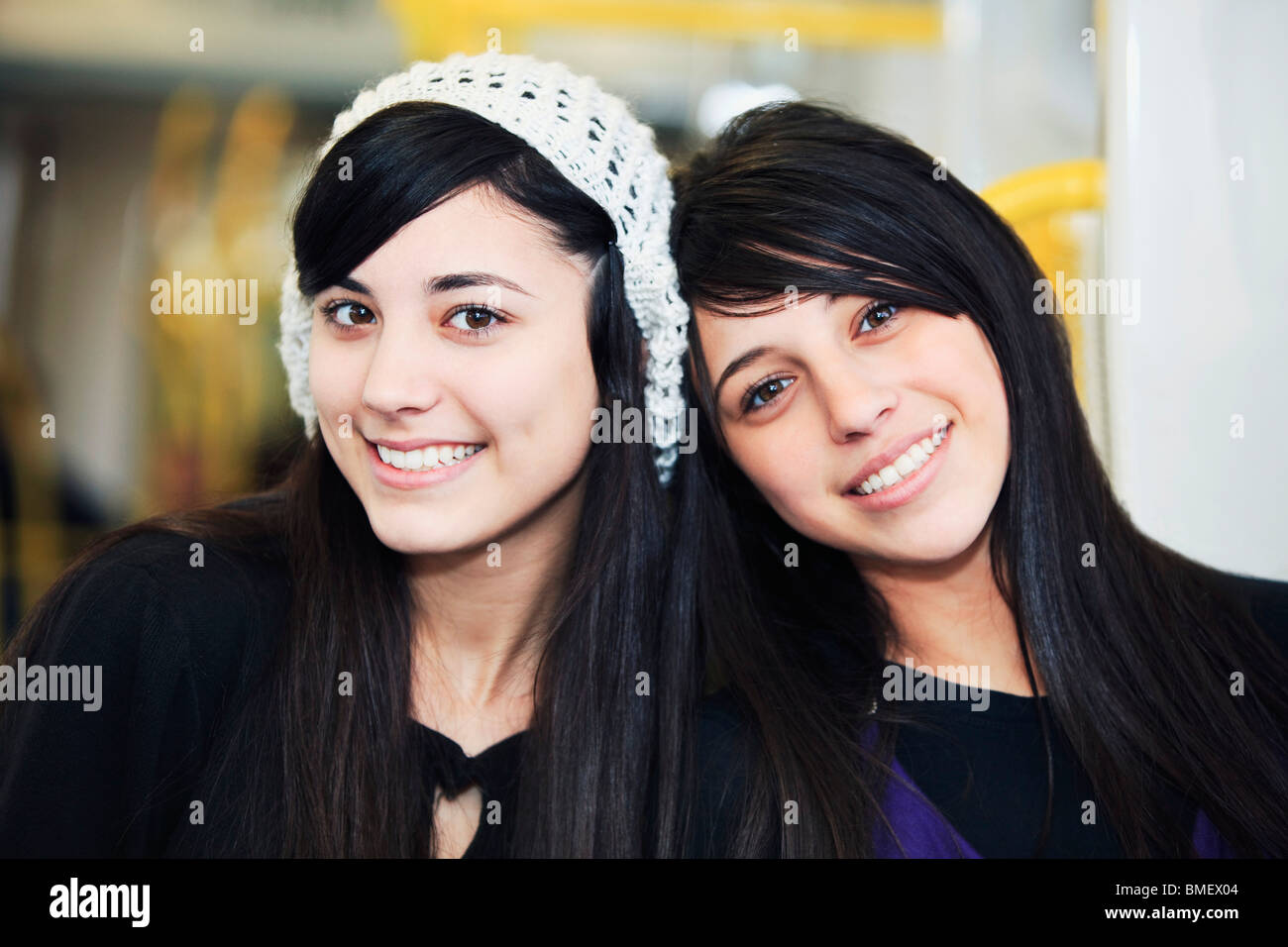 Portland, Oregon, United States Of America; Two Teenage Girls Stock ...