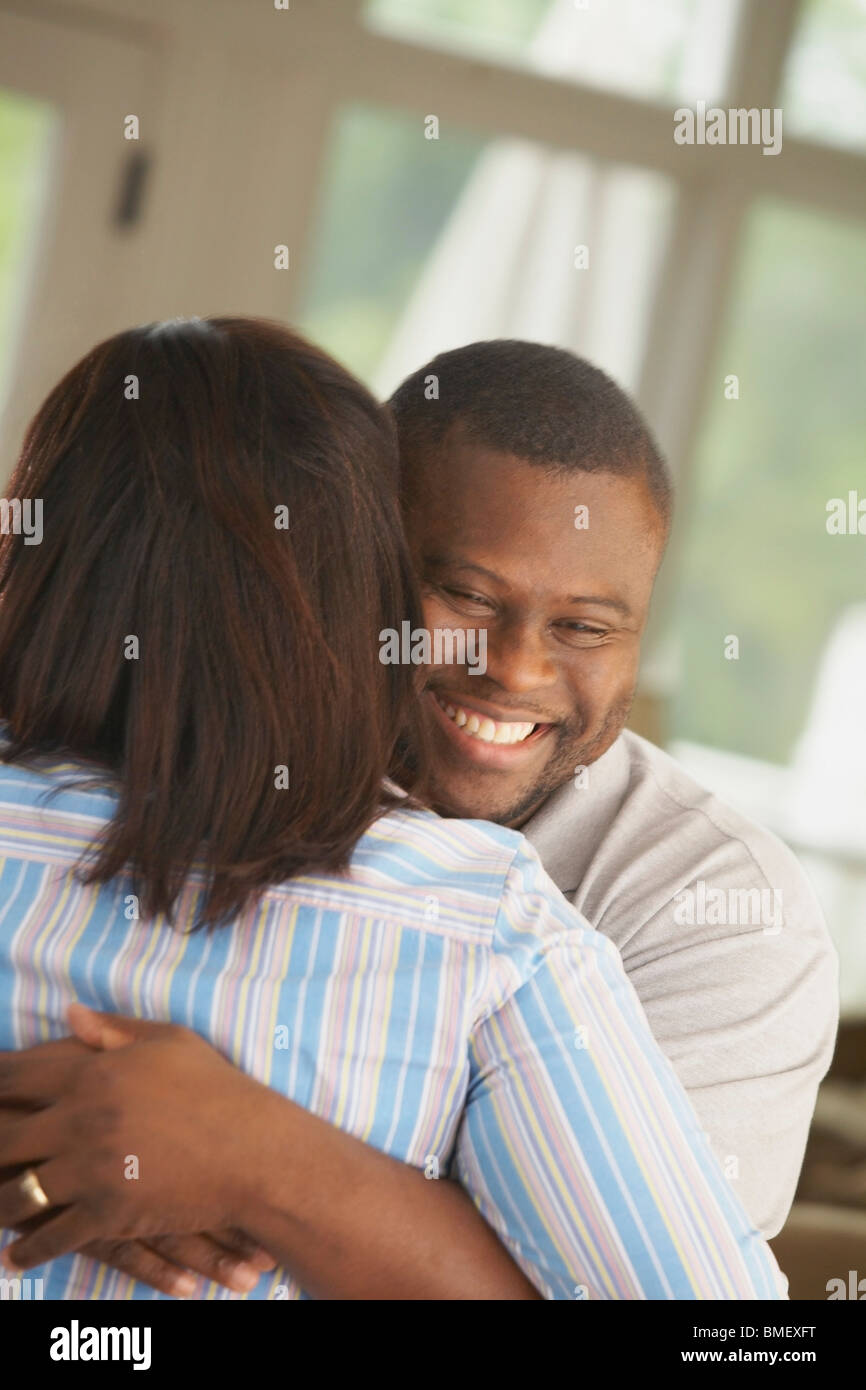 A Couple In An Embrace Stock Photo - Alamy
