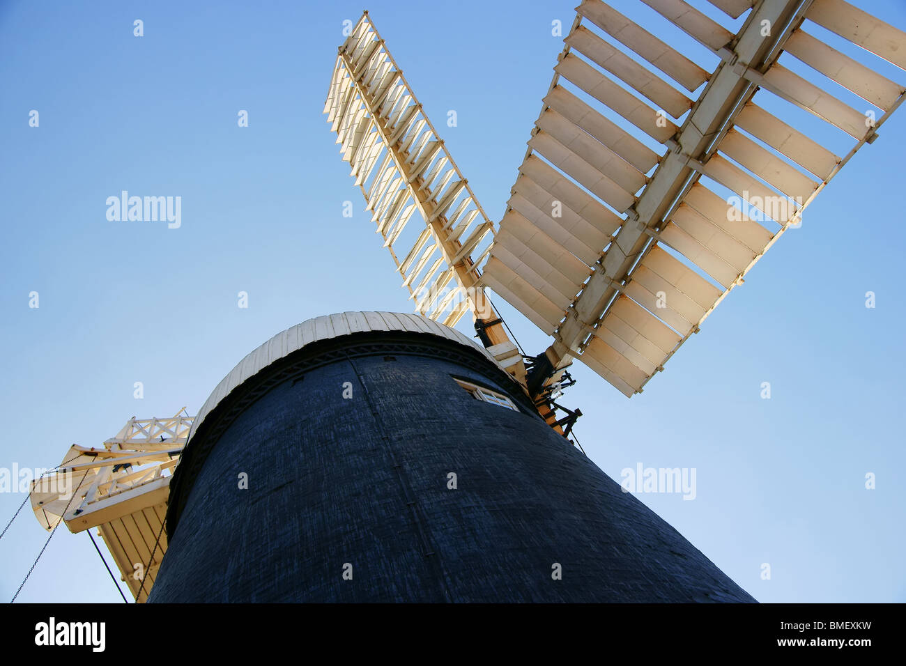 View of a restored and working windmill Stock Photo - Alamy