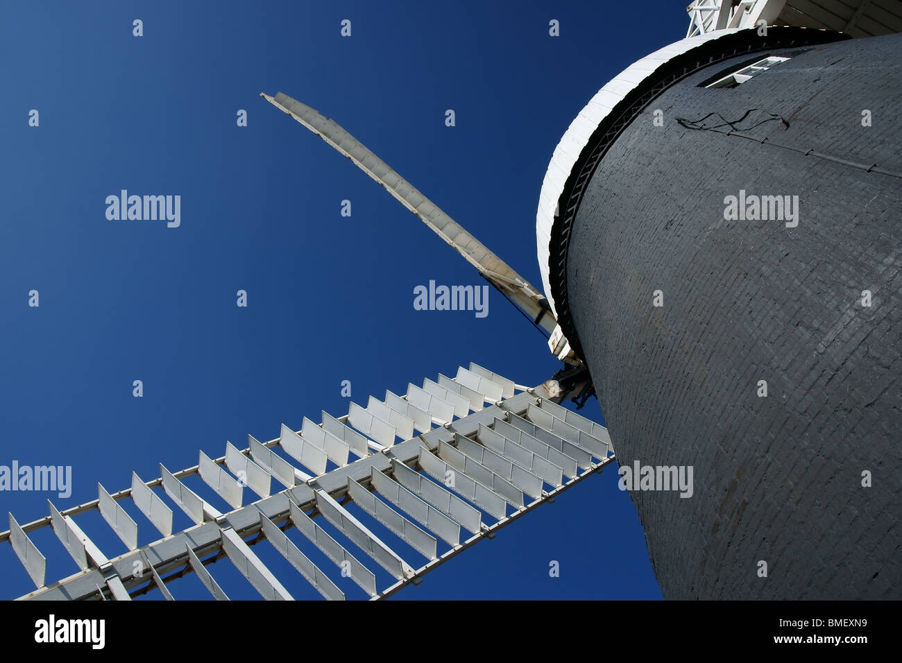 View of a restored and working windmill Stock Photo - Alamy